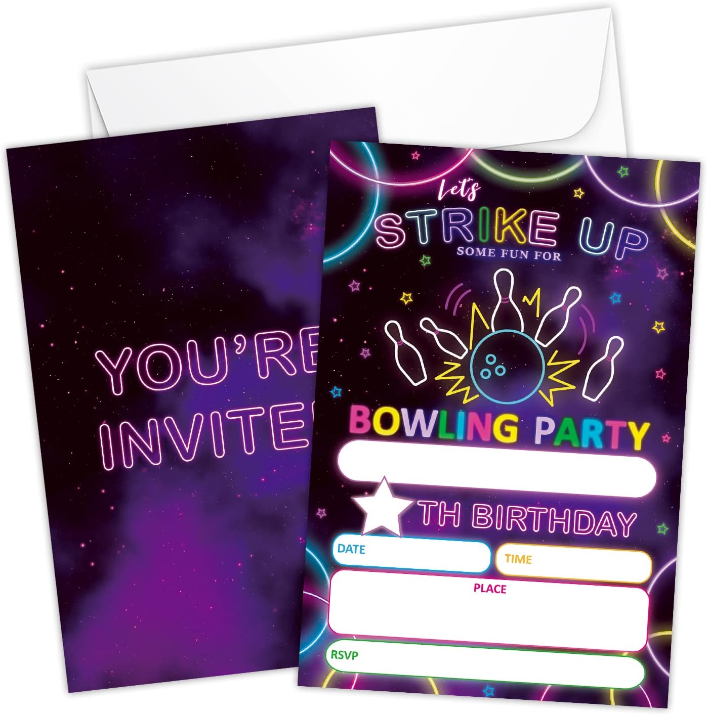 Amazon.com : Bowling Party Invitations, Strike Up Some Fun Bowling ...