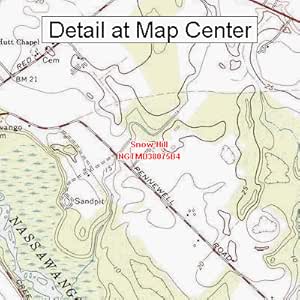 Amazon.com : USGS Topographic Quadrangle Map - Snow Hill, Maryland ...