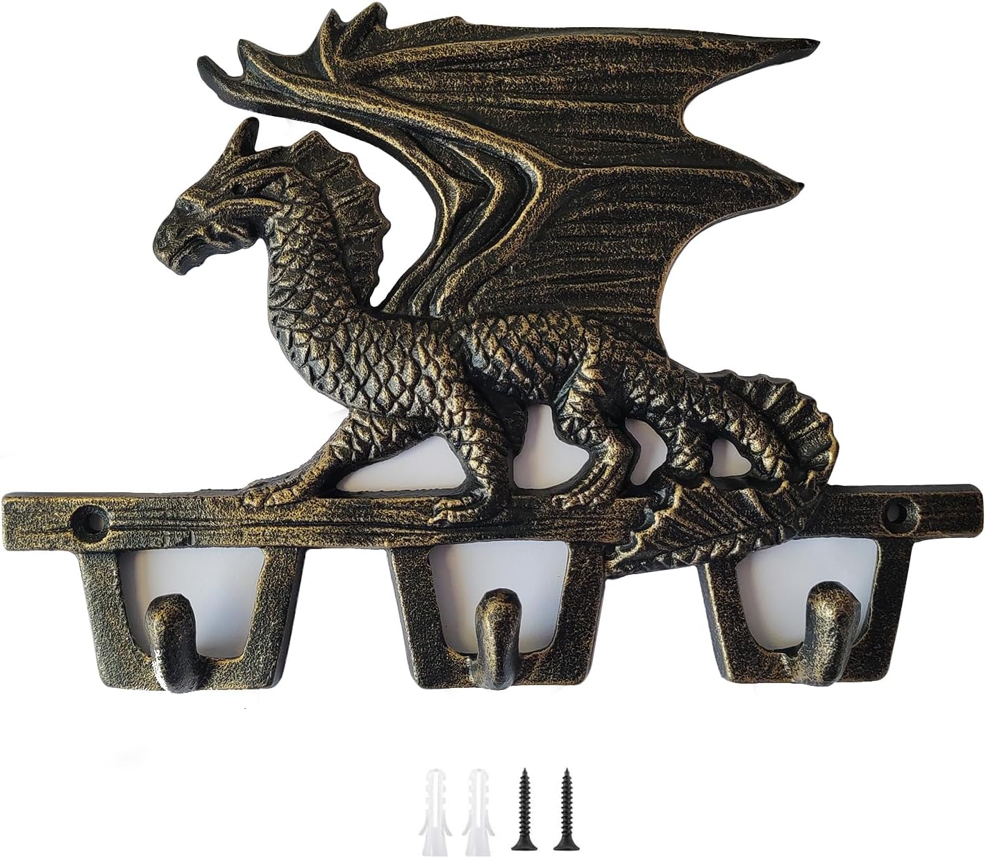 Amazon.com: WINTENT Solid Cast Iron Dragon Hook Hanger for Key Coat ...