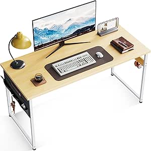 Amazon | KKL デスク ゲーミングデスク 机 pcデスク 幅120cm 収納袋付き パソコンデスク 桌子 desk 电脑桌 フック2個付き ワークデスク オフィスデスク 簡易 ...