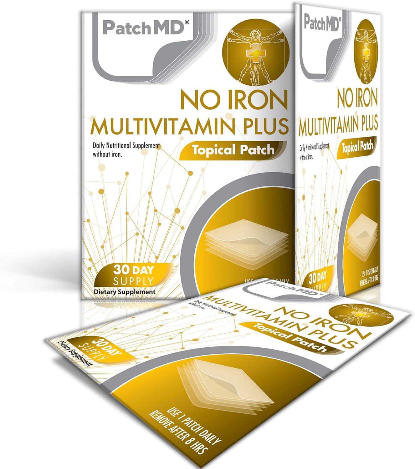 PatchMD No Iron Multivitamin Plus™ 30 Daily Topical Patches. 100% ...