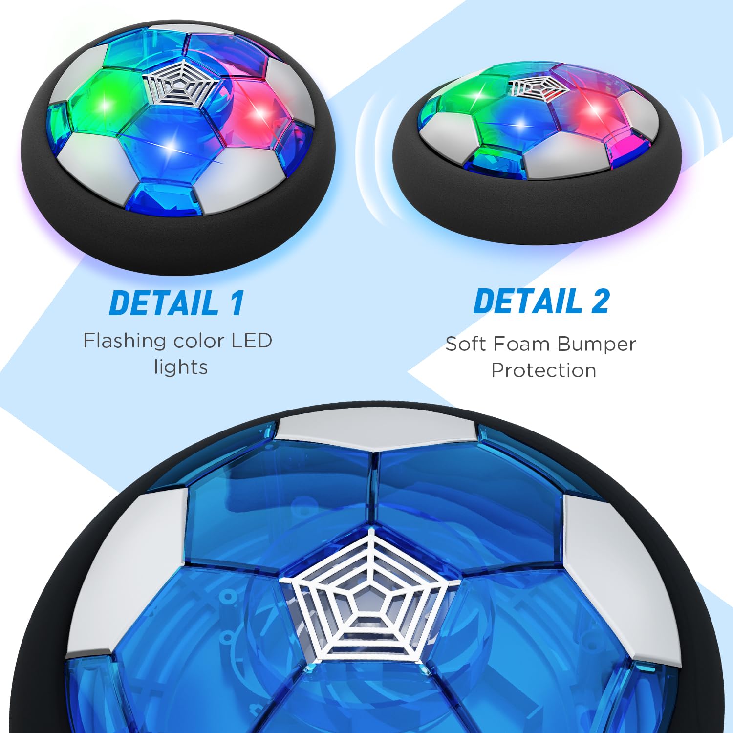 Snapklik.com : LED Hover Soccer Ball Boy Toys, Air Power Kids Training ...
