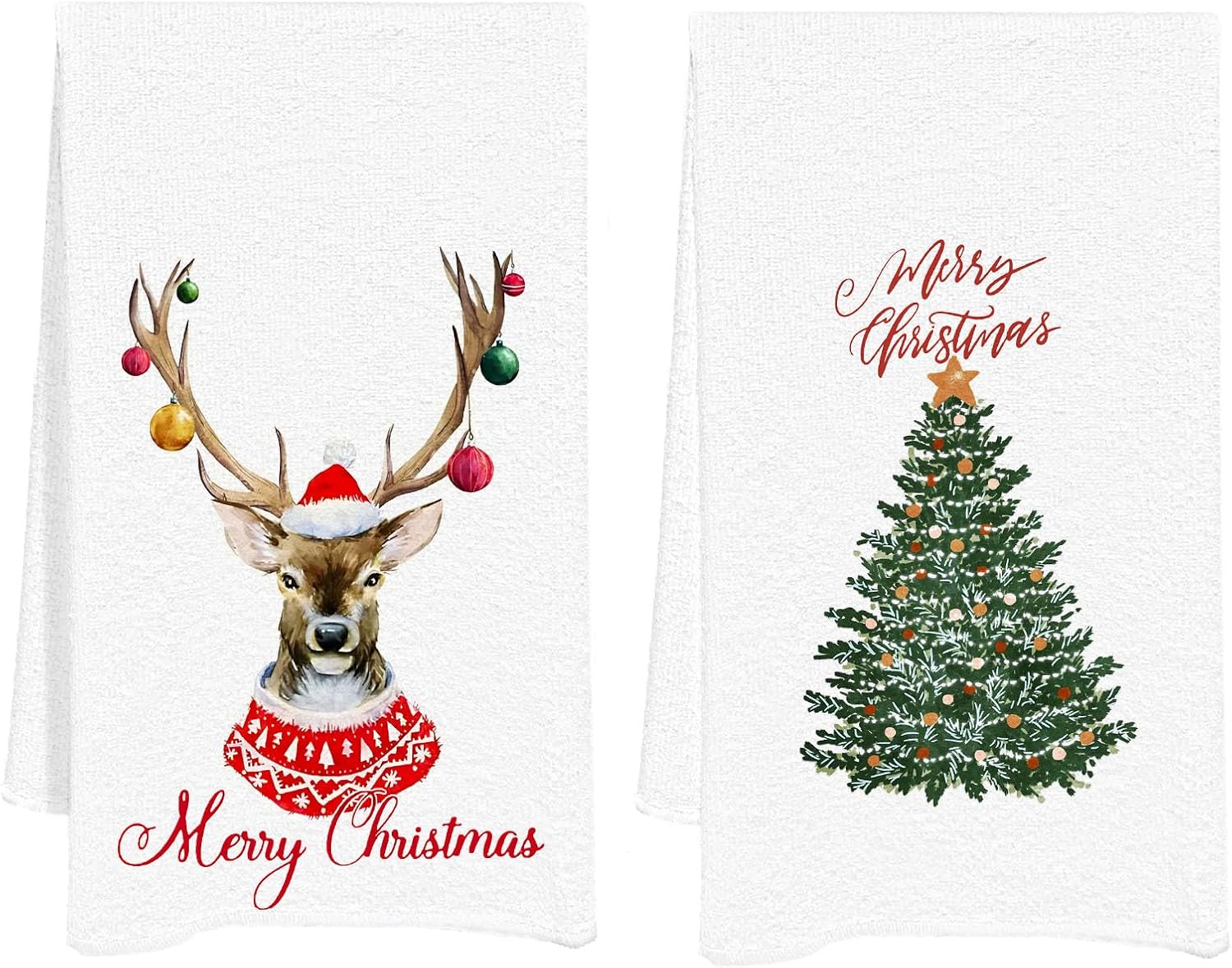 Amazon.com: UTELKA Christmas Towels Bathroom Set, Christmas Holiday ...