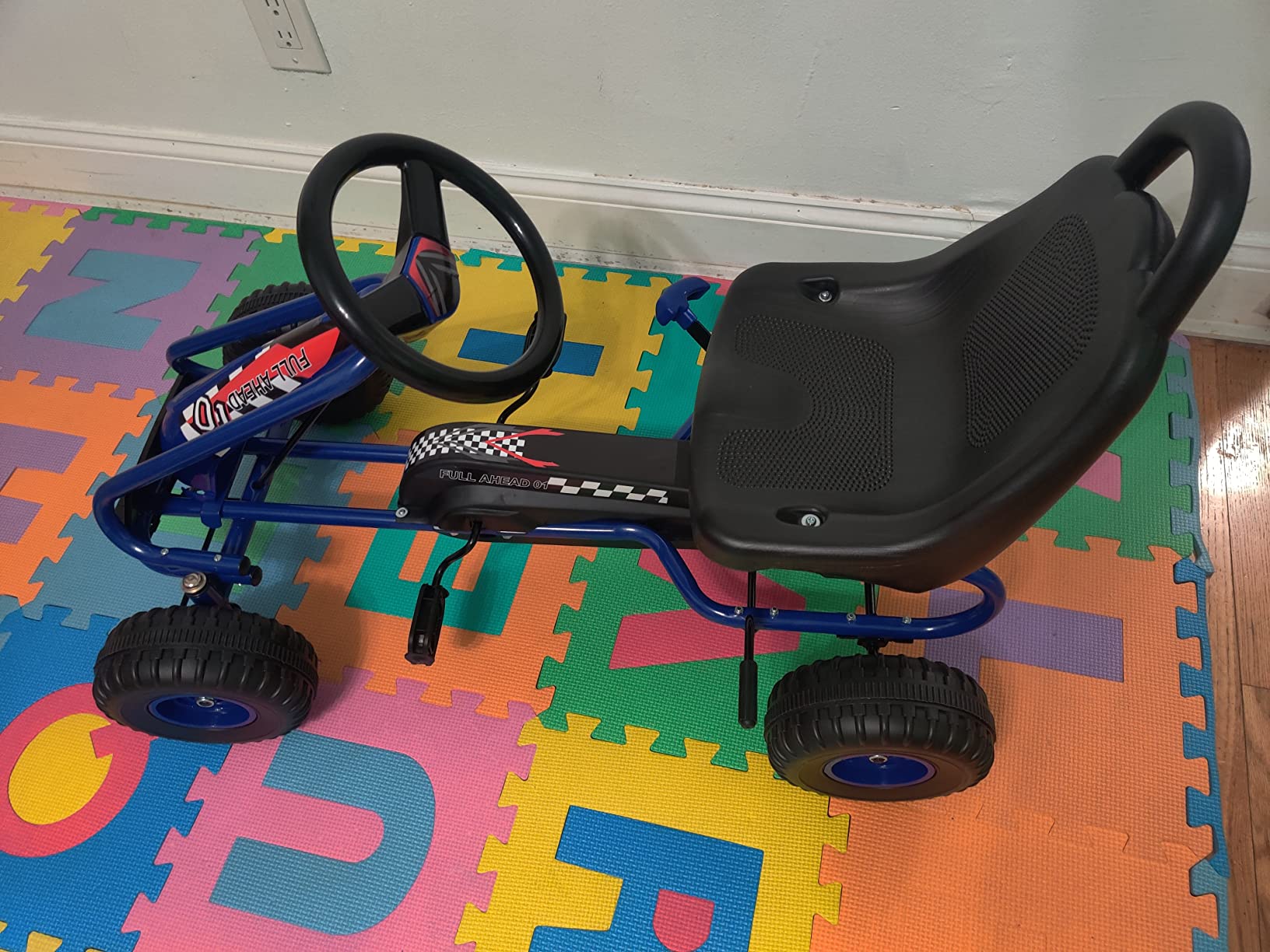 $18/mo - Finance HONEY JOY Go Kart for Kids, 4 Wheel Pedal Powered Go ...