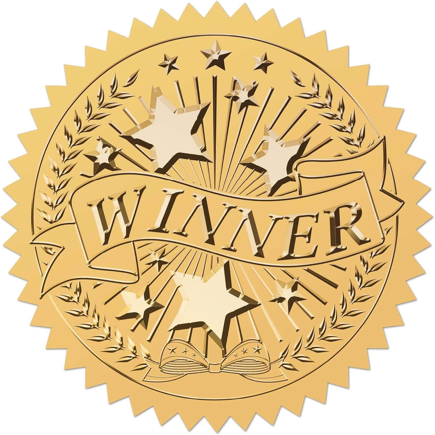 Amazon.com: CRASPIRE Winner Star Gold Award Stickers Certificates ...