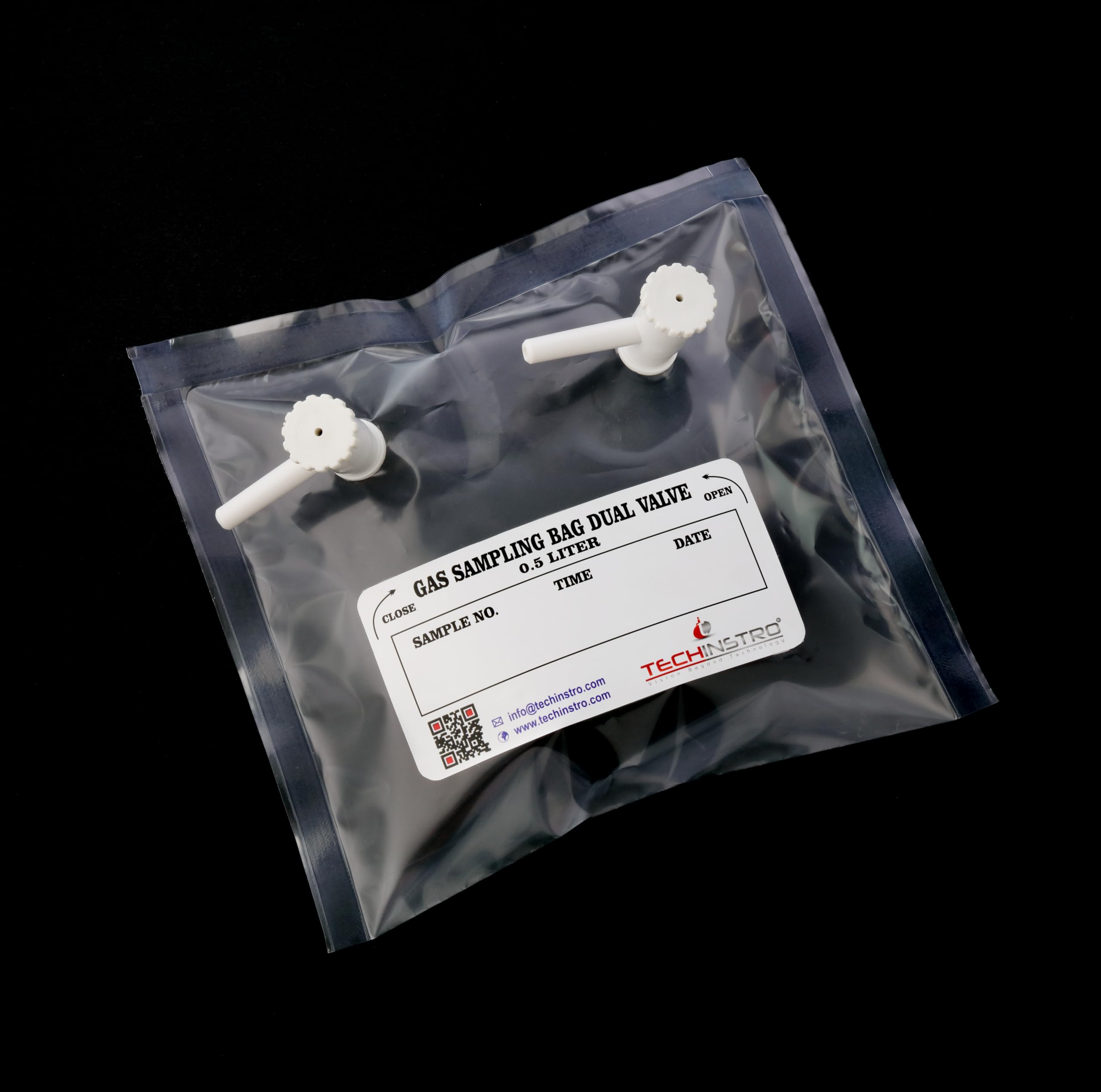 Techinstro Tedlar Bag (Dual Valve) (Capacity - 0.5 Liter)(Pack of 1 ...