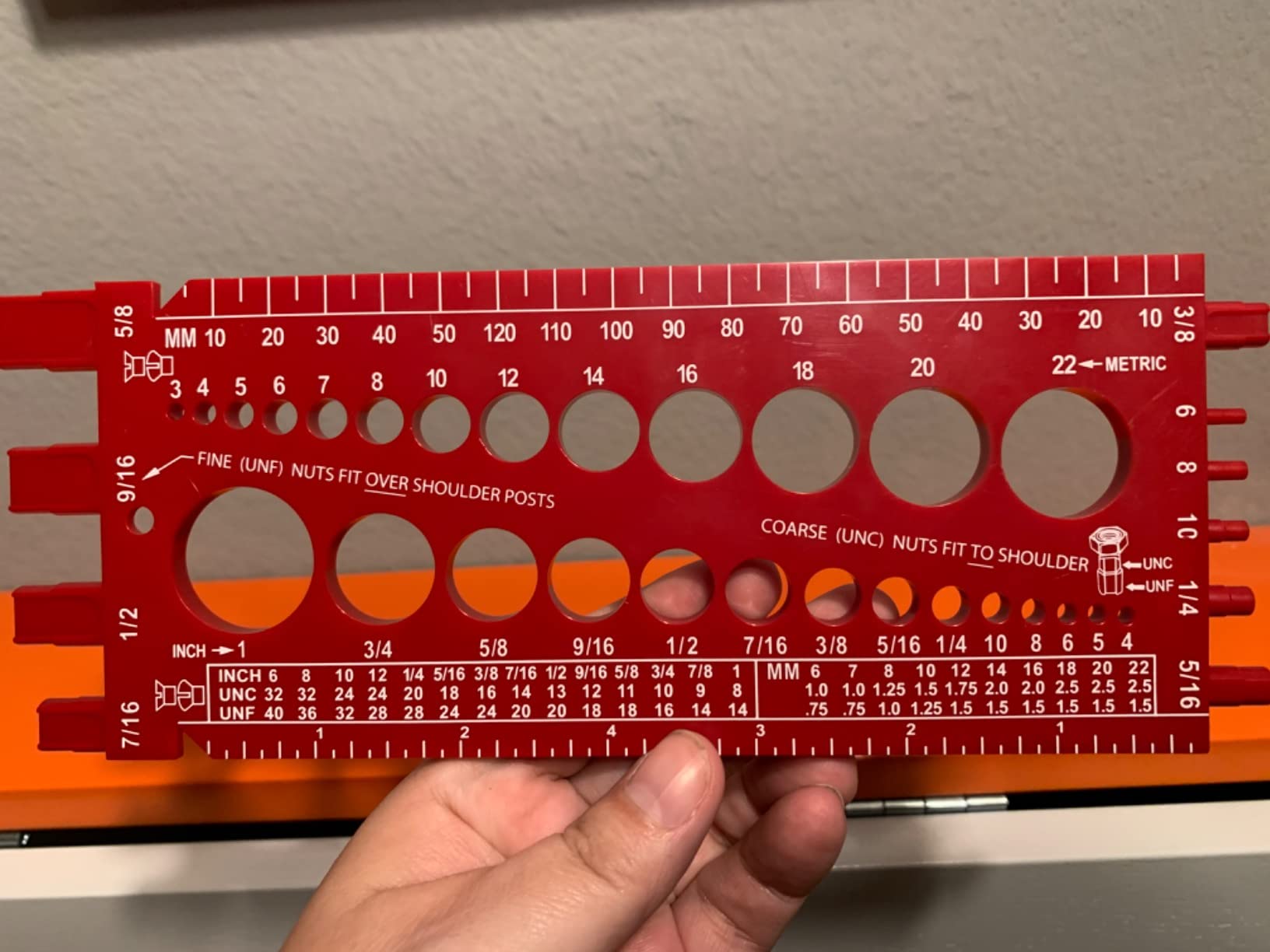 $2/mo - Finance Screw Bolt Nut Thread Measure Gauge Size Checker (Inch ...