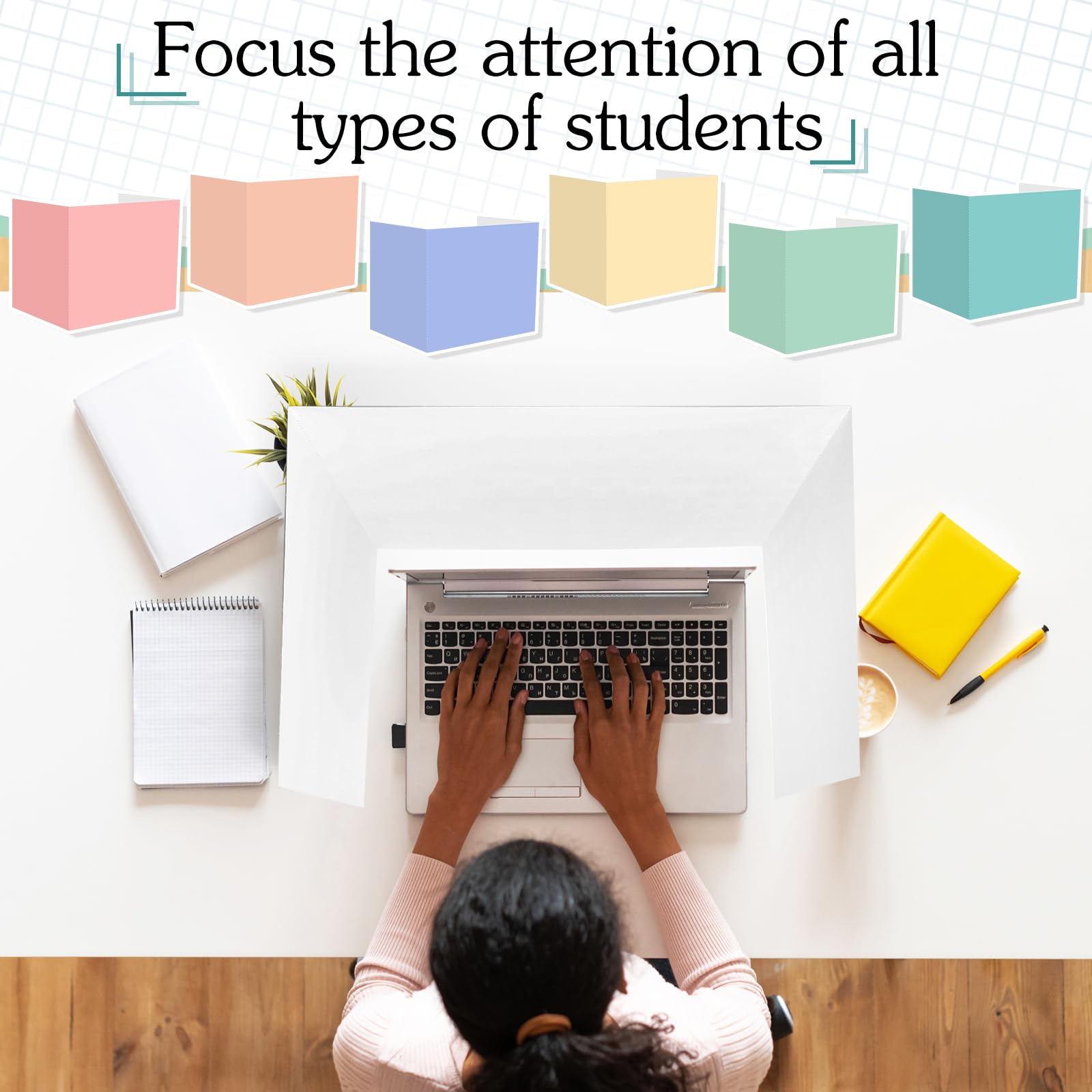 Snapklik.com : SATINIOR 24 Pcs Desk Dividers For Students, 12 Colors ...