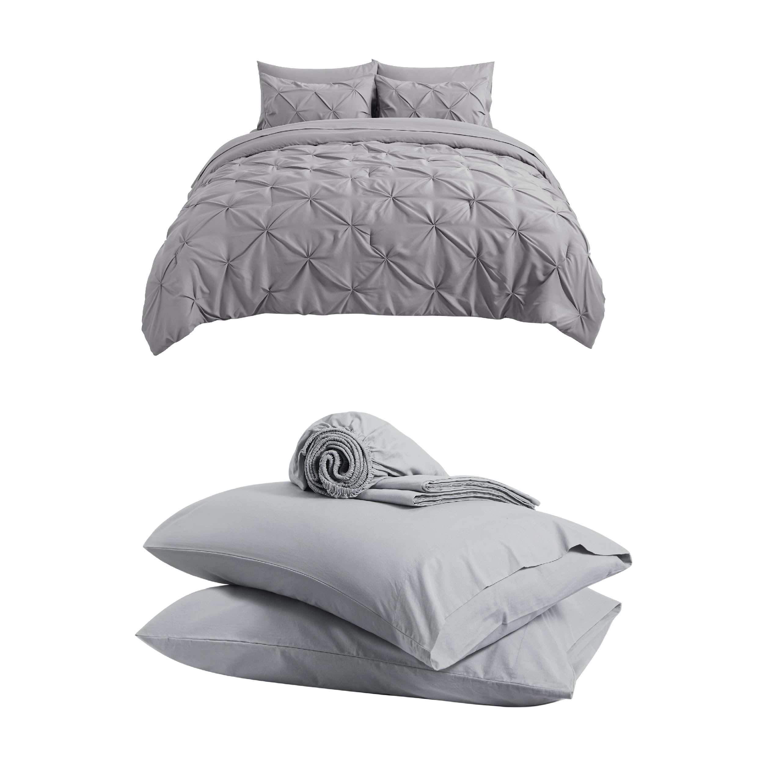 Amazon.com: Bedsure Full Comforter Set Bundle 100% Cotton Full Sheets ...