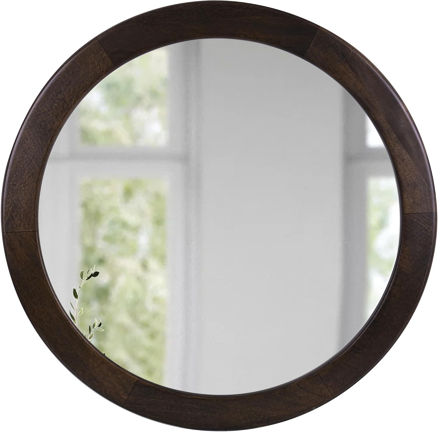 Amazon.com: CULER Round Mirrors 30 Inch,Wood Vanity Wall Rustic Mirror ...