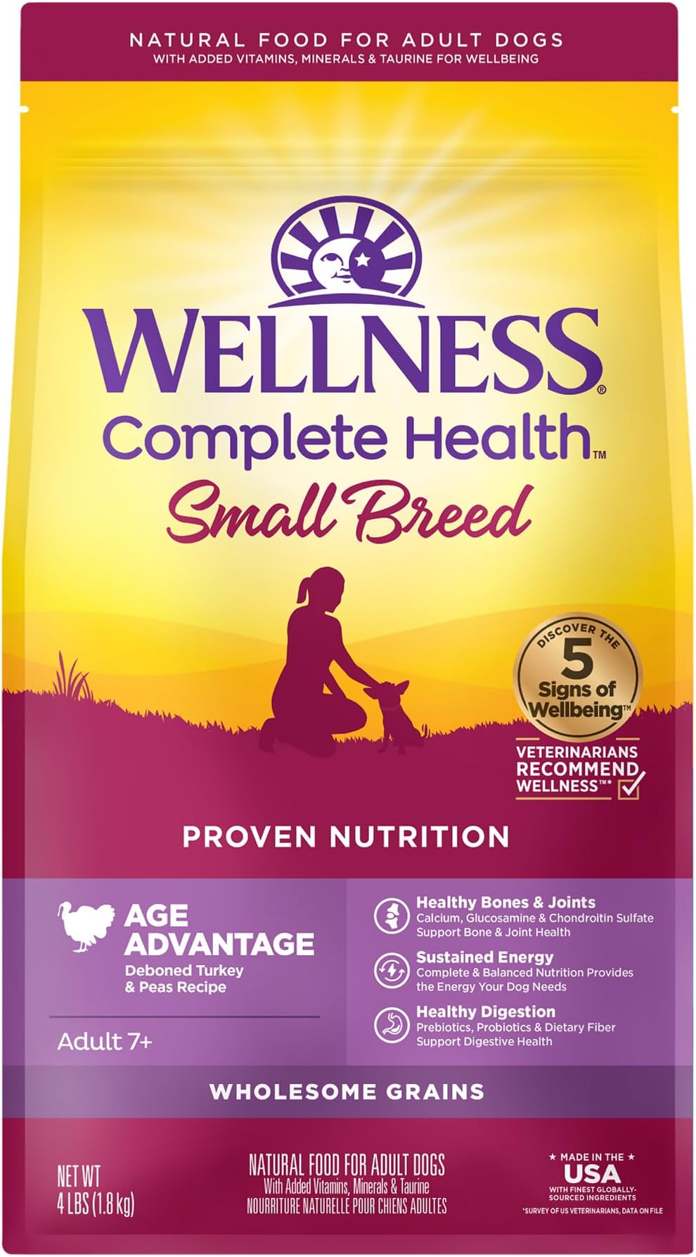 Amazon.com: Wellness Complete Health Small Breed Dry Dog Food with ...