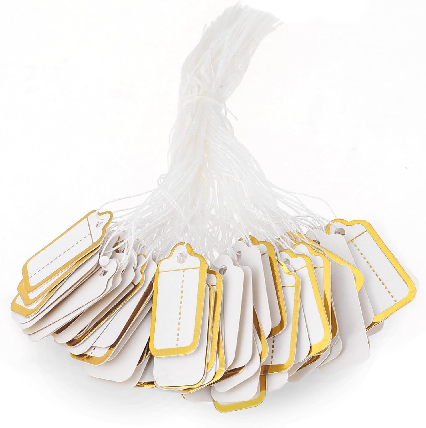 Amazon.com : 500 White Paper Price Tags - Jewelry Hanging Tags with ...