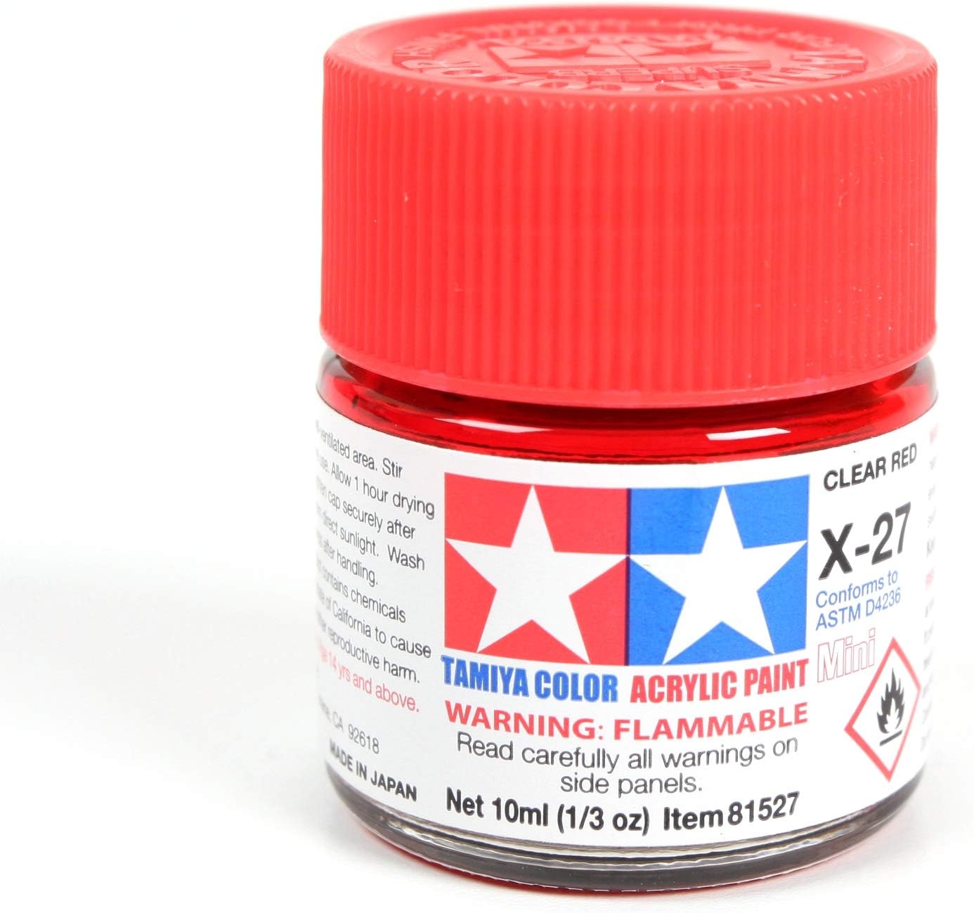 Tamiya Acrylic Mini X-27 Clear Red : Amazon.co.uk: Toys & Games