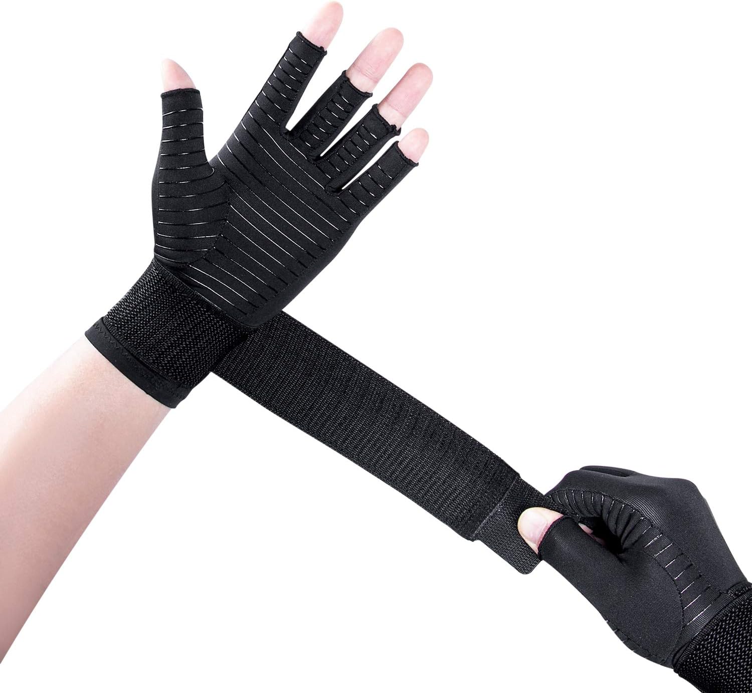 Amazon.com: ComfyBrace Copper Infused Compression Arthritis Gloves for ...