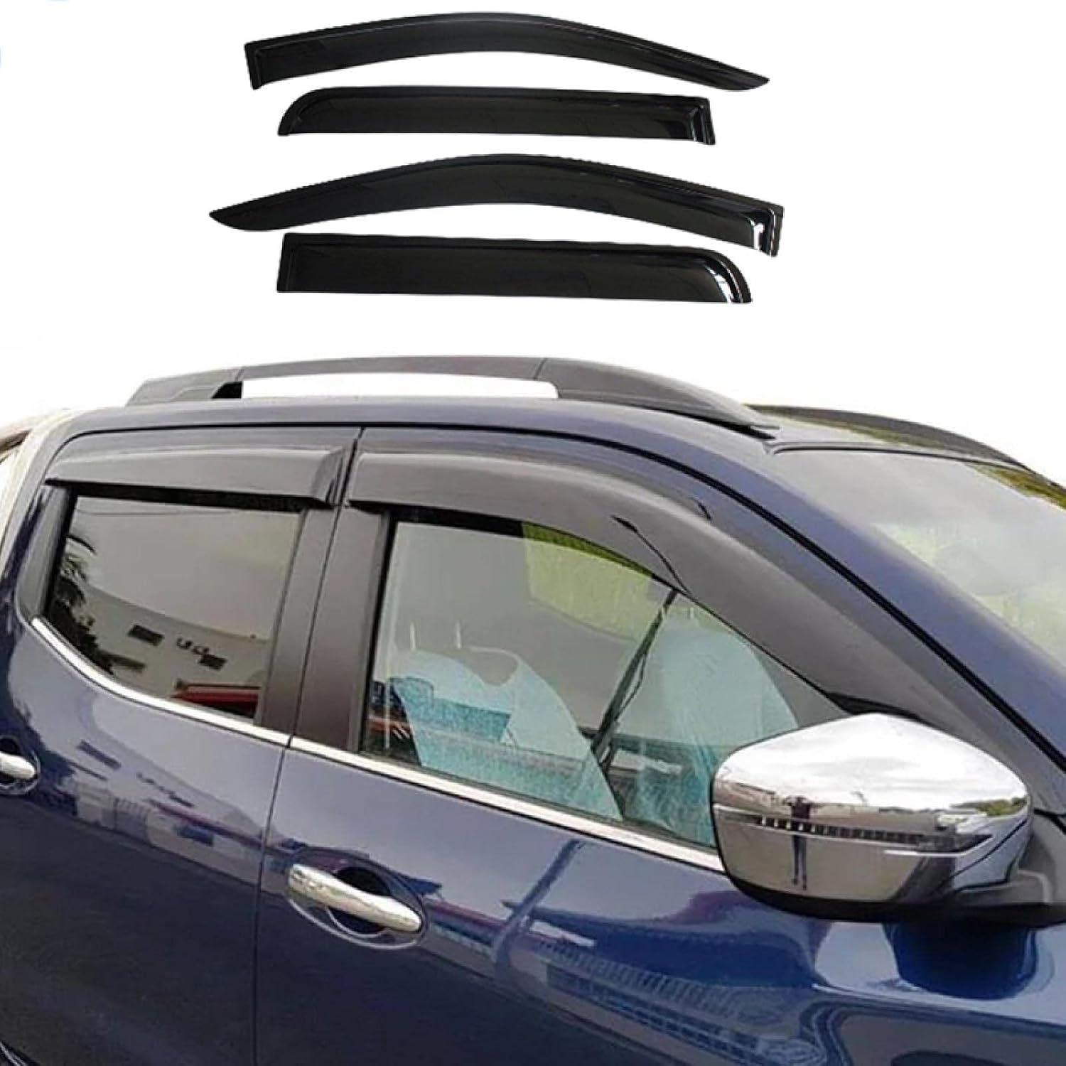 YACHN Wind Deflectors for Navara Frontier Np300 D23 2015-21 Car Window ...