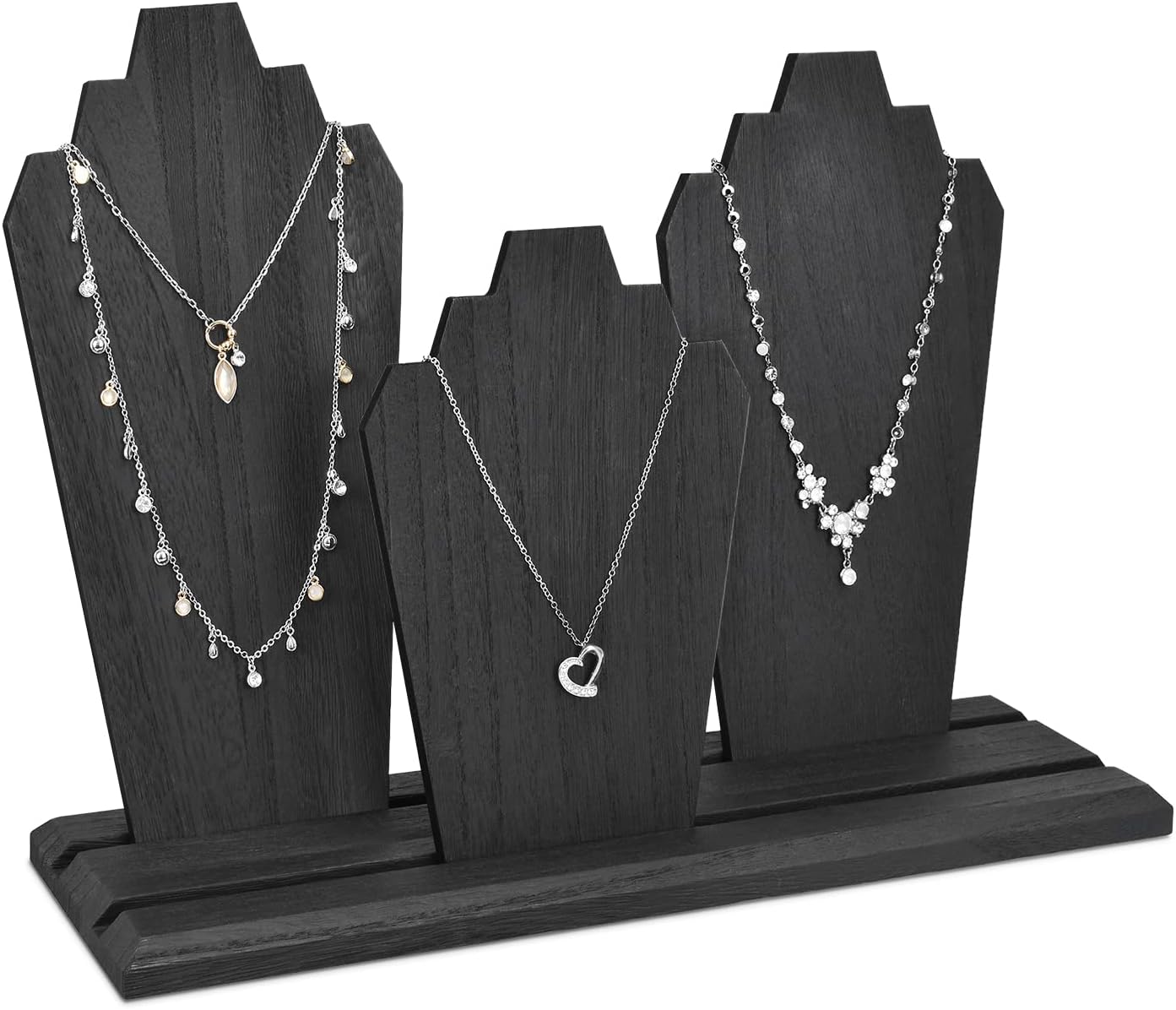 Amazon.com: MOOCA Portable Lightweight Multiple Wooden Necklace Display ...