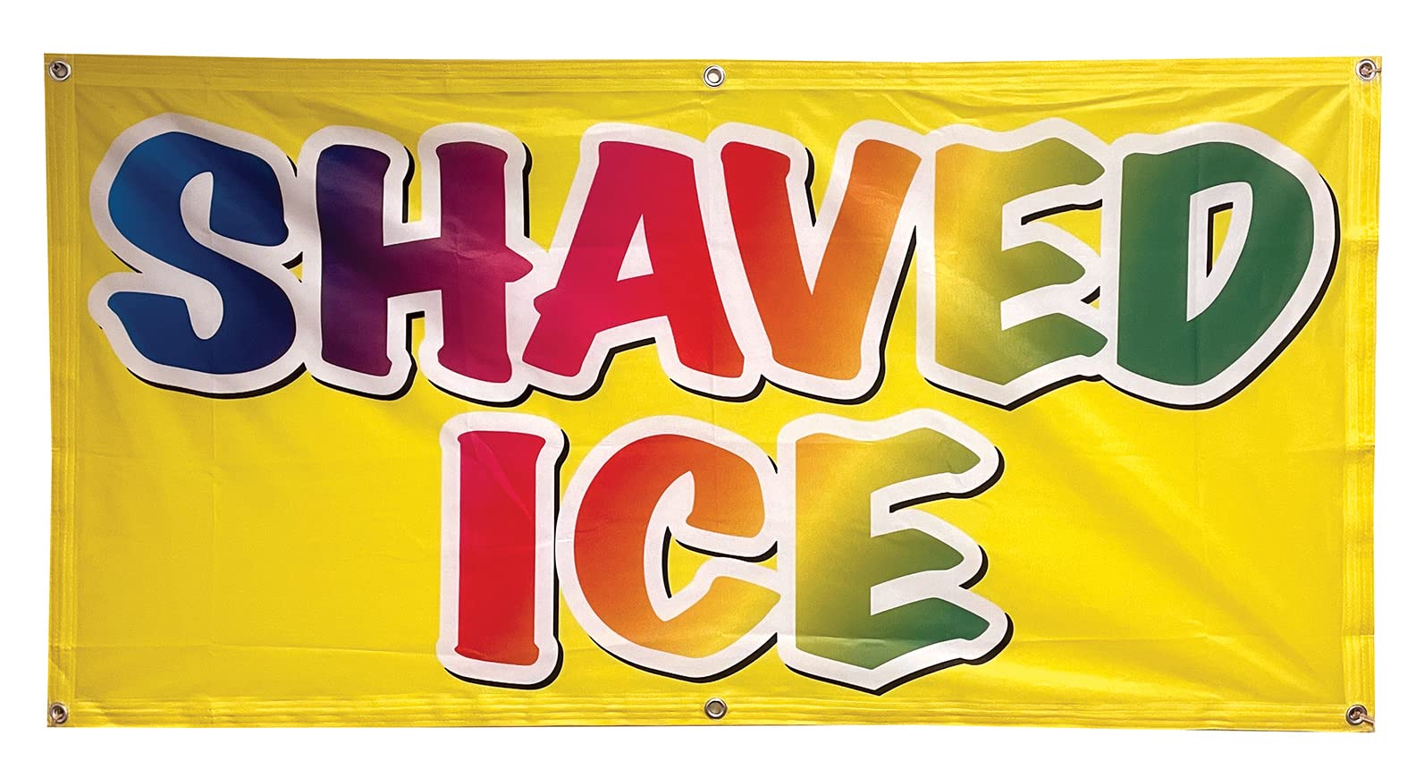 Amazon.com: 4 Less Co 2x4 Feet SHAVED ICE Banner Sign With Grommet ...