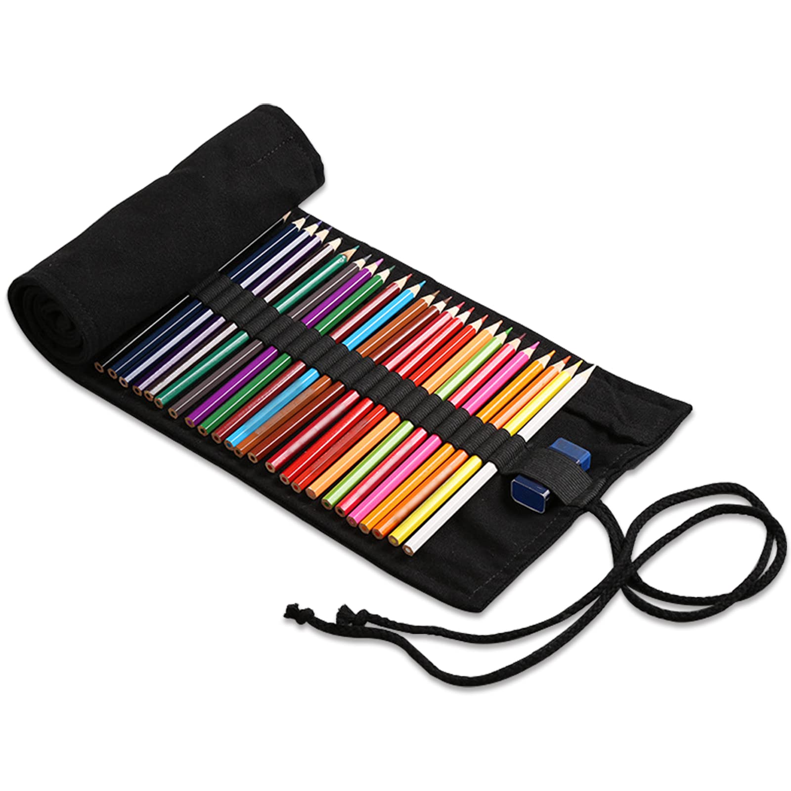 Snapklik.com : Yitexin 72 Slots Canvas Pencil Roll Wrap, Handmade Roll ...