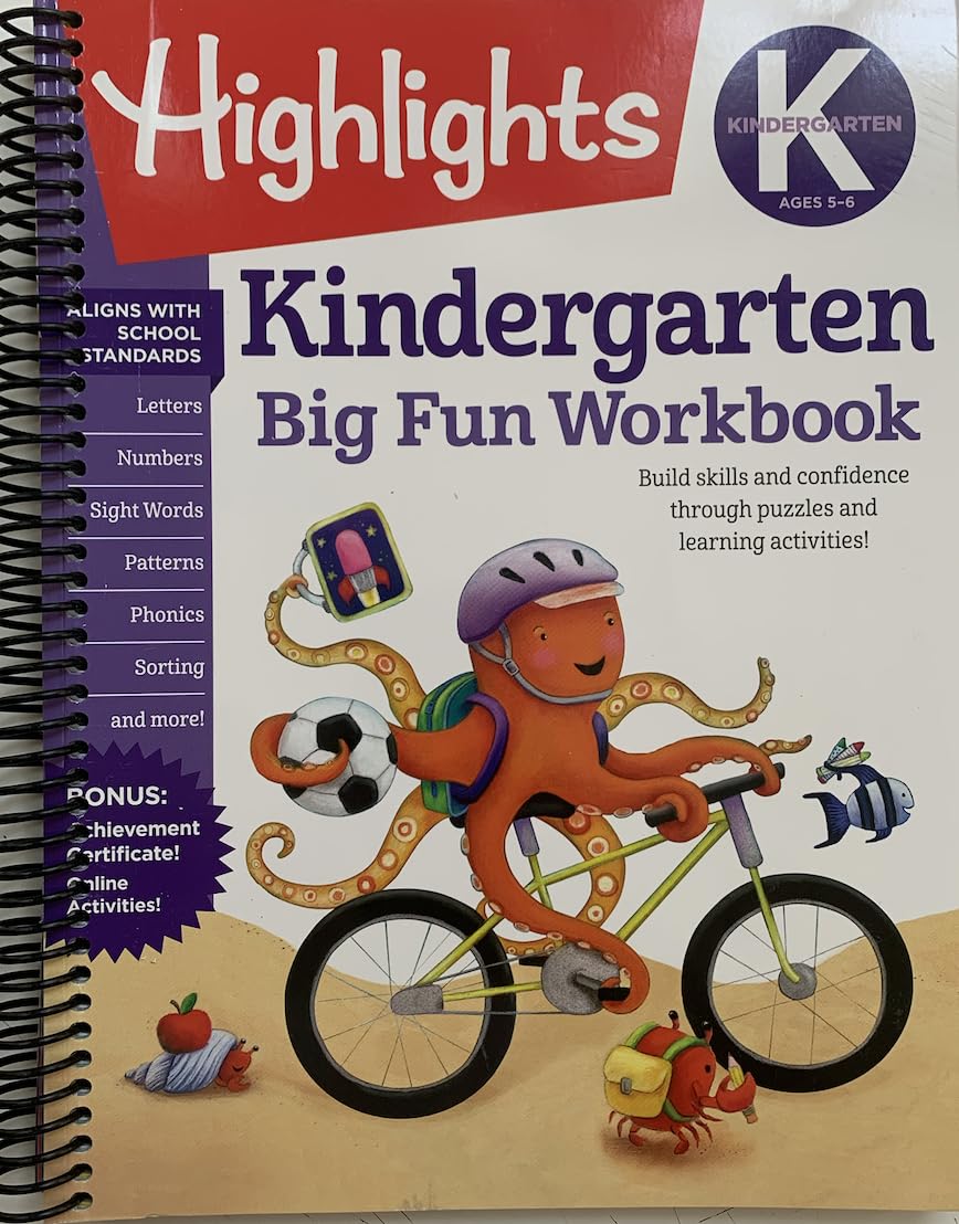 Kindergarten Big Fun Workbook: 256-Page School Workbook, Practice ...
