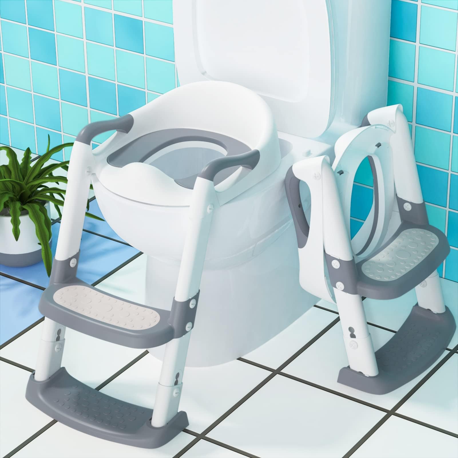 Amazon.com: Nuby Step Ladder Toddler Potty Seat for Toilet - All-in-One ...