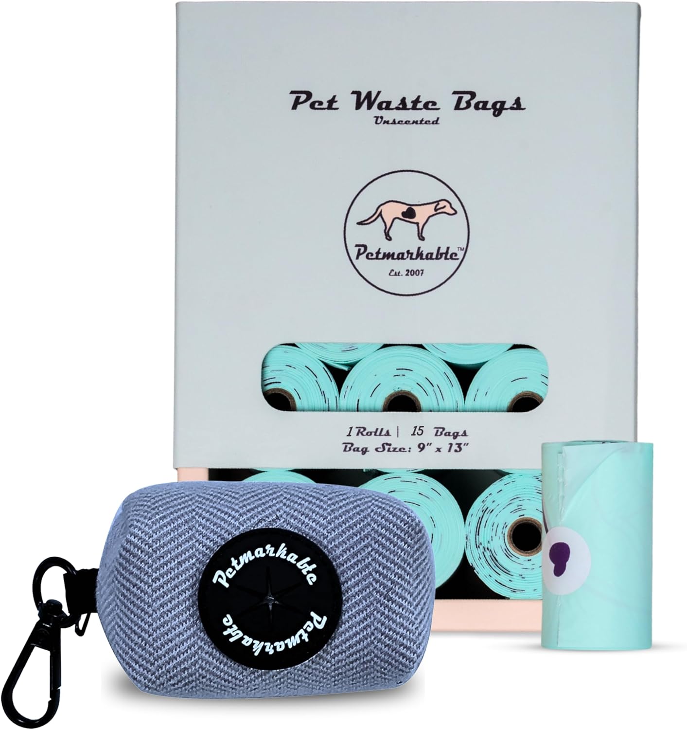 Amazon.com : Petmarkable Dog Poop Bag Holder with Carabiner Clip ...