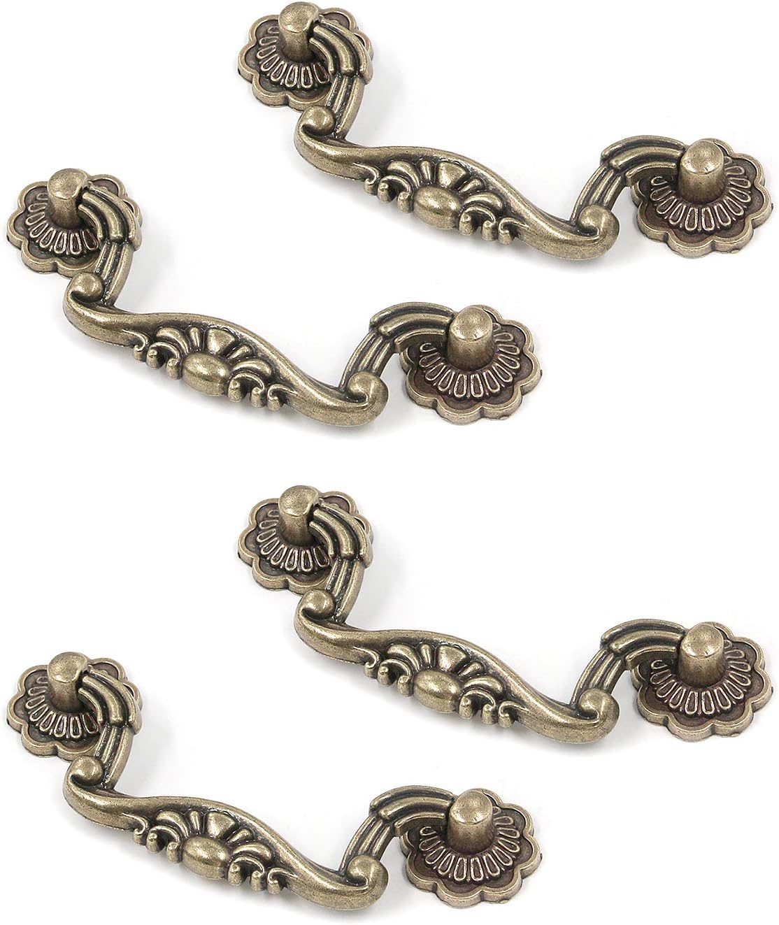 Mcredy Drop Bail Pulls Cabinet Pulls Retro Bronze Mounting Hole ...