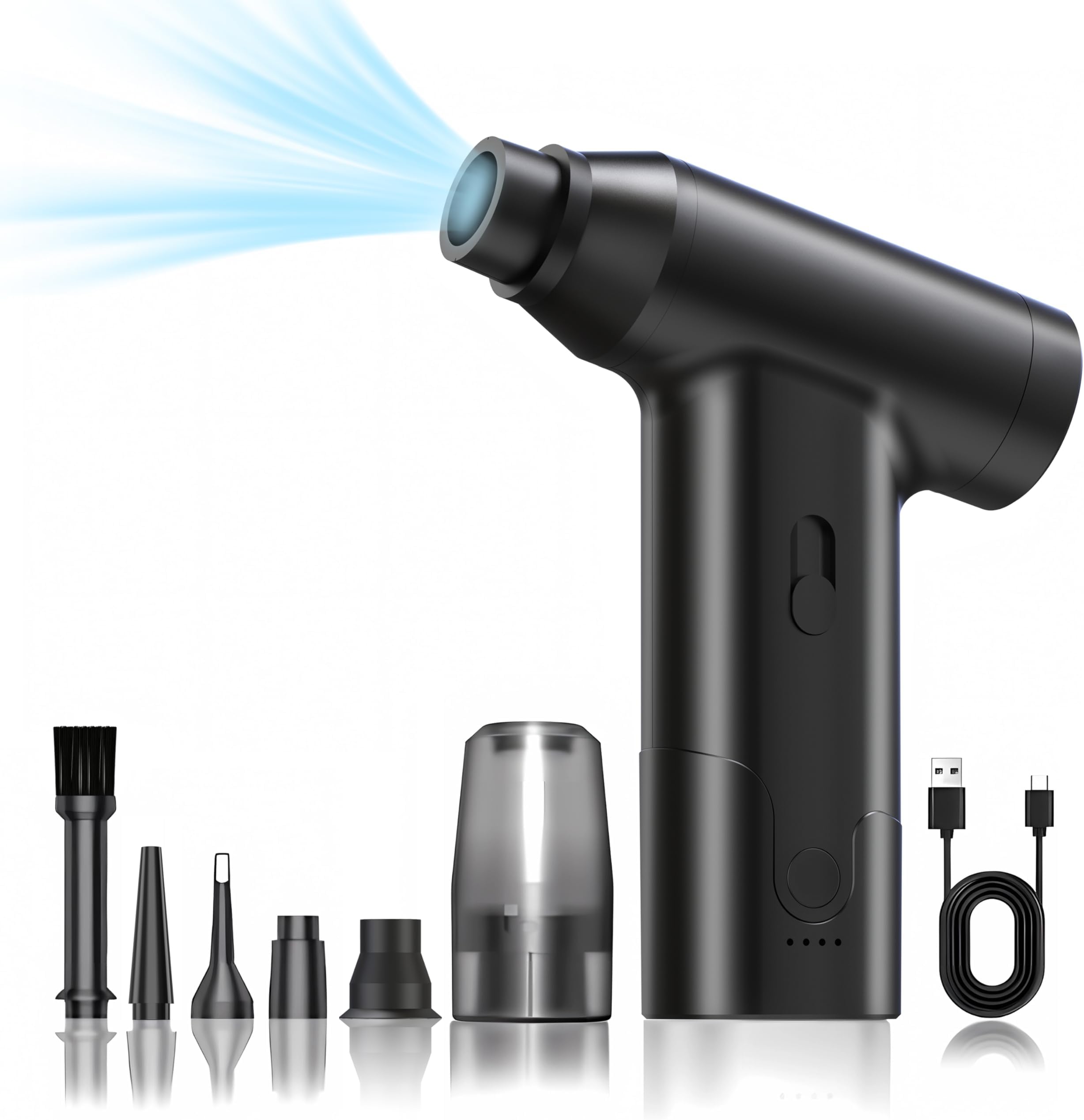 Amazon.com: FERRISA Compressed Air Duster, Mini Eelectric Air Duster ...