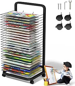 Amazon.com: ZXMOTO Art Drying Rack Steel Drying Painting Racks Double ...