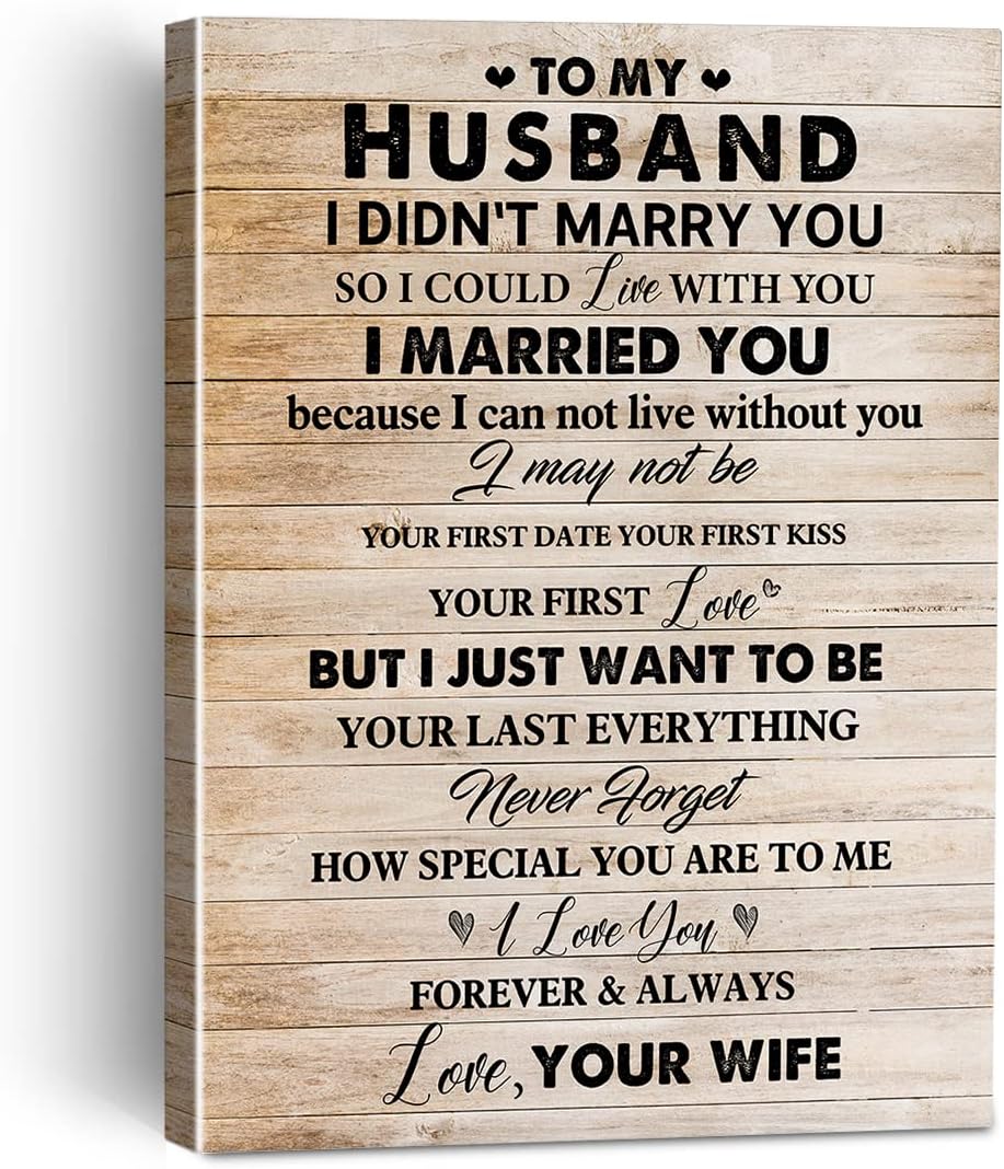 Amazon.com: to My Husband I Didn't Marry You Canvas Painting Framed ...