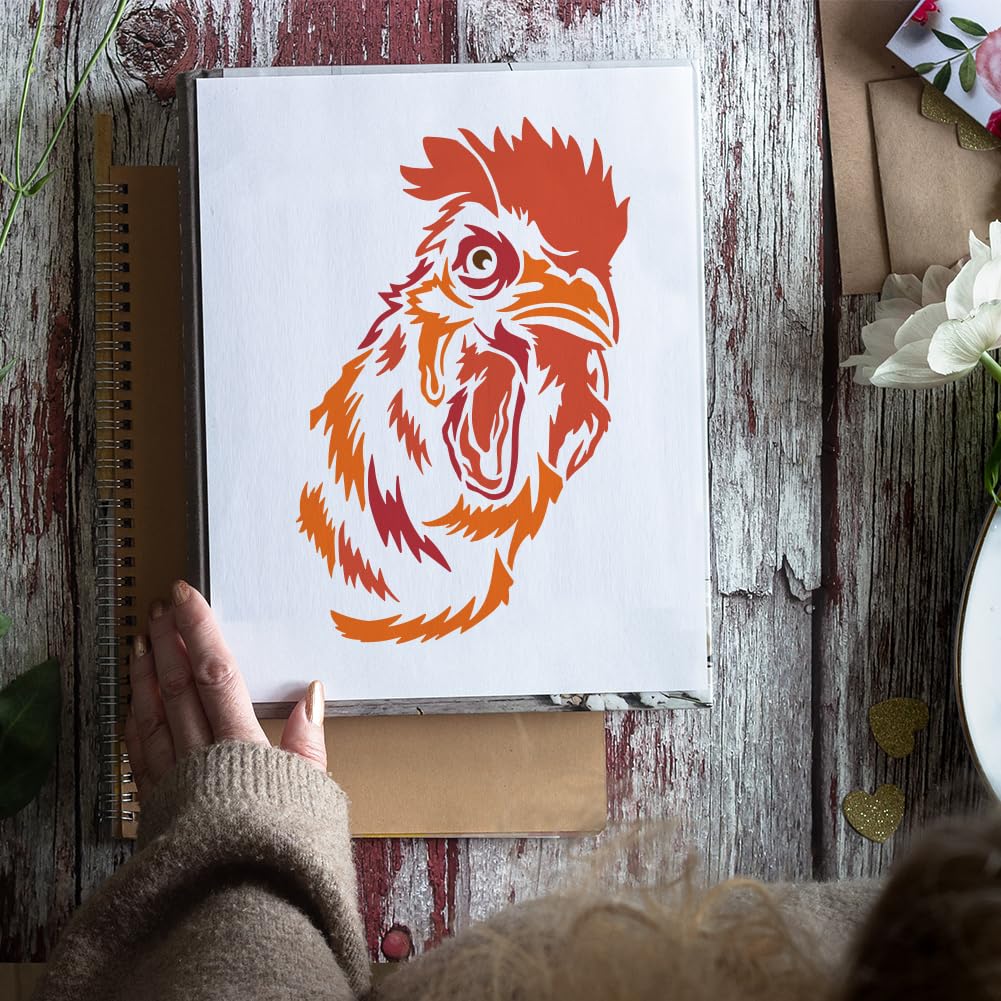 Chicken Face Stencil