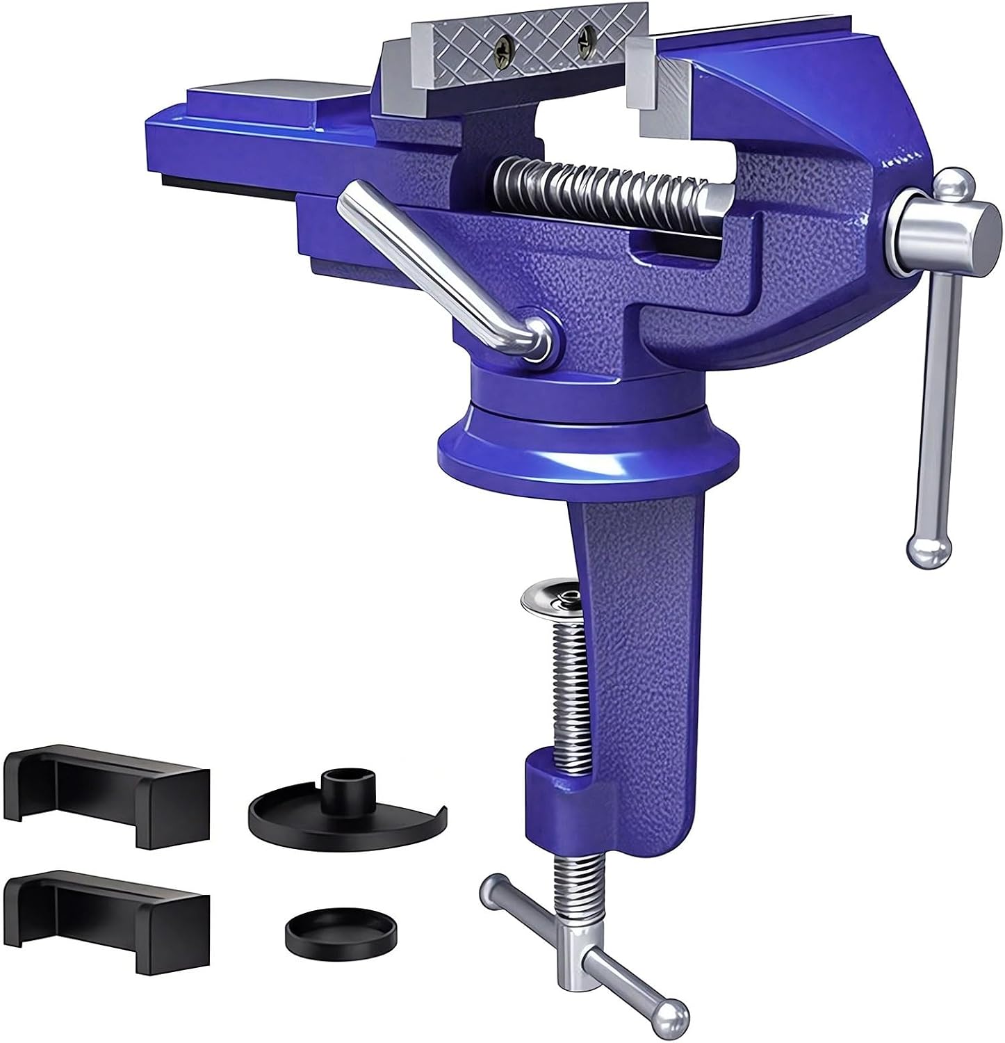 VonLux 80mm Table Vice With 360° Swivel Base - Portable Bench Vise for ...