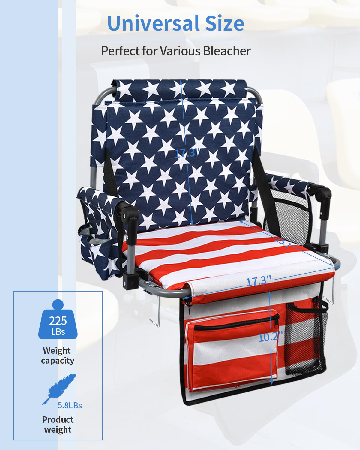 Stadium Seats for Bleachers with Back Support, Bleacher Seats with ...