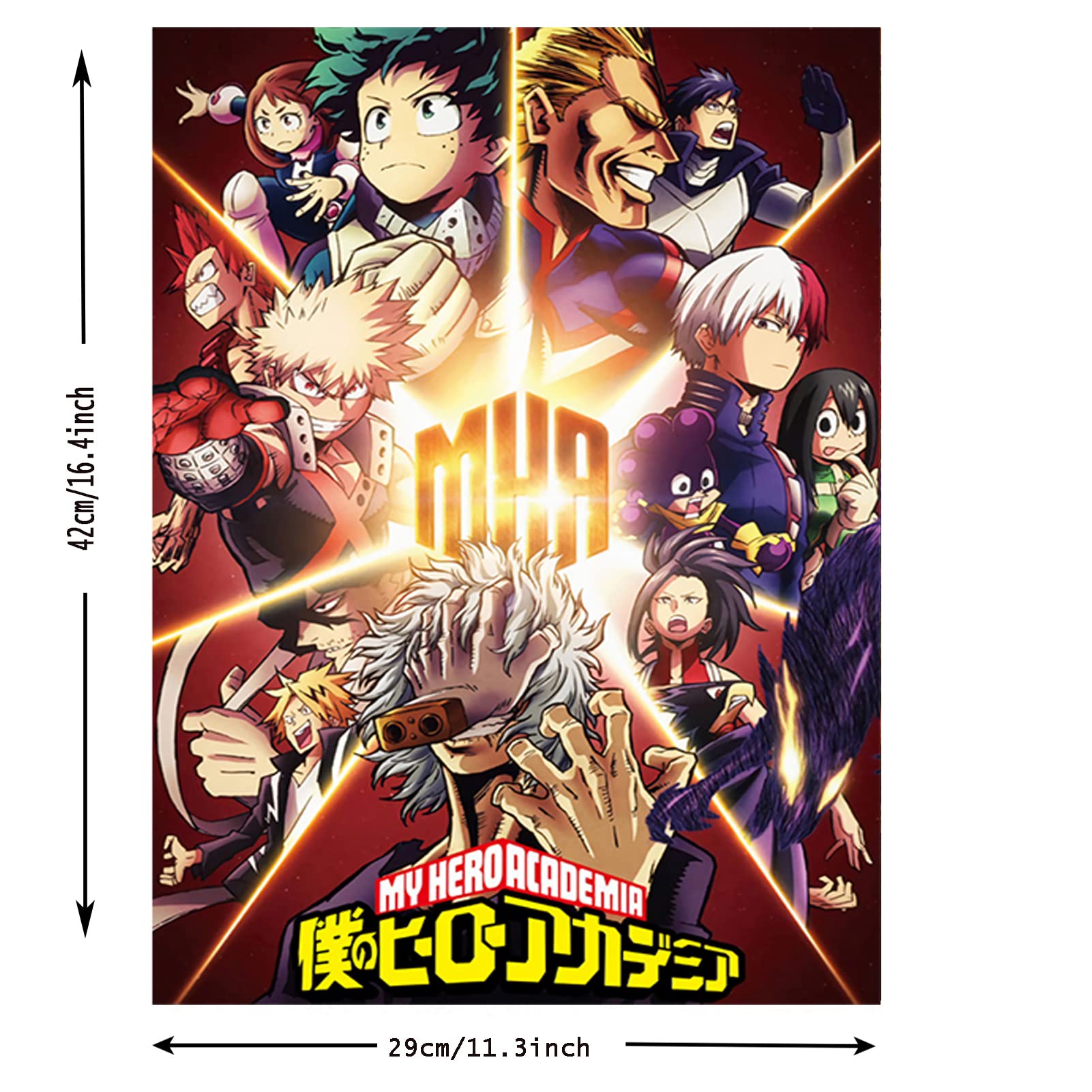 Buy My Hero Academia Poster (MHA-1) Japanese Anime Manga Poster for ...