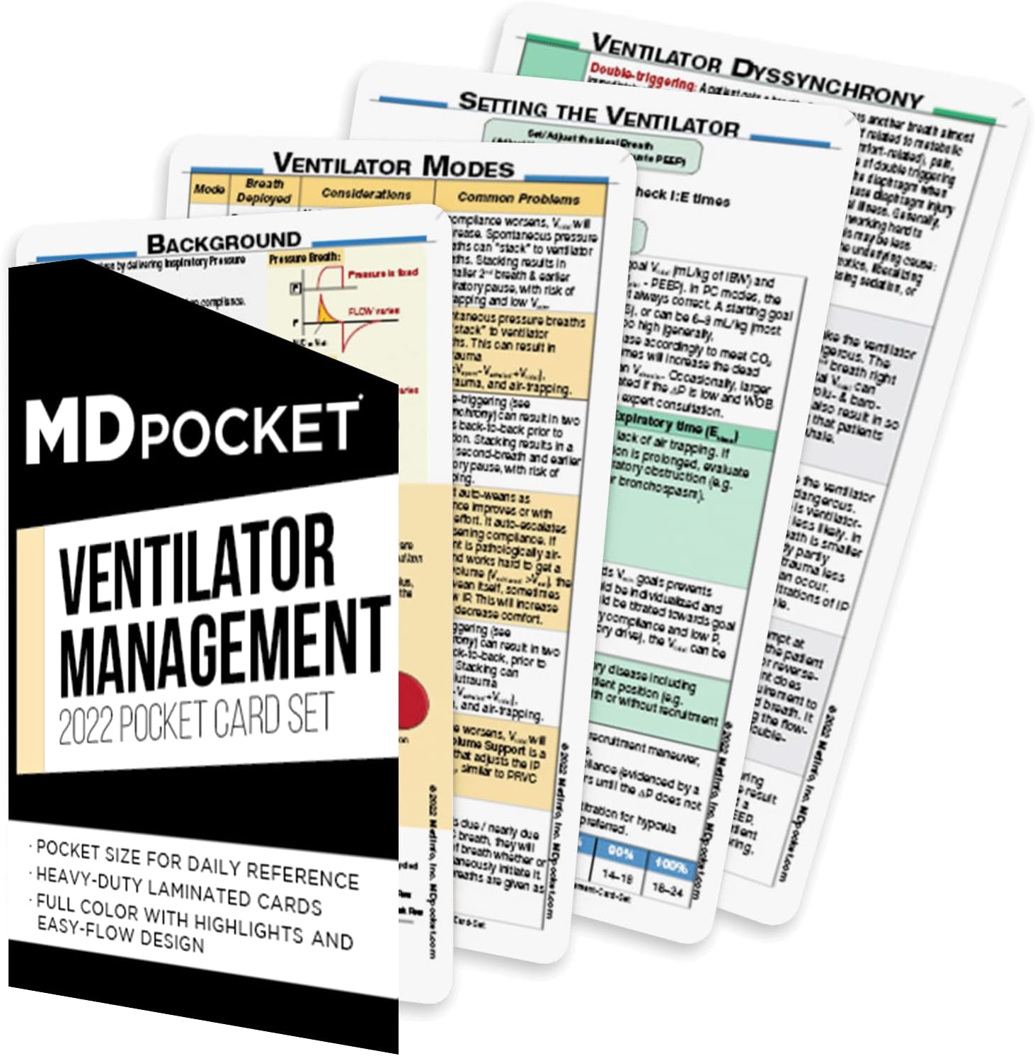 Amazon.com : MDpocket® Ventilator Management Card Set : Office Products