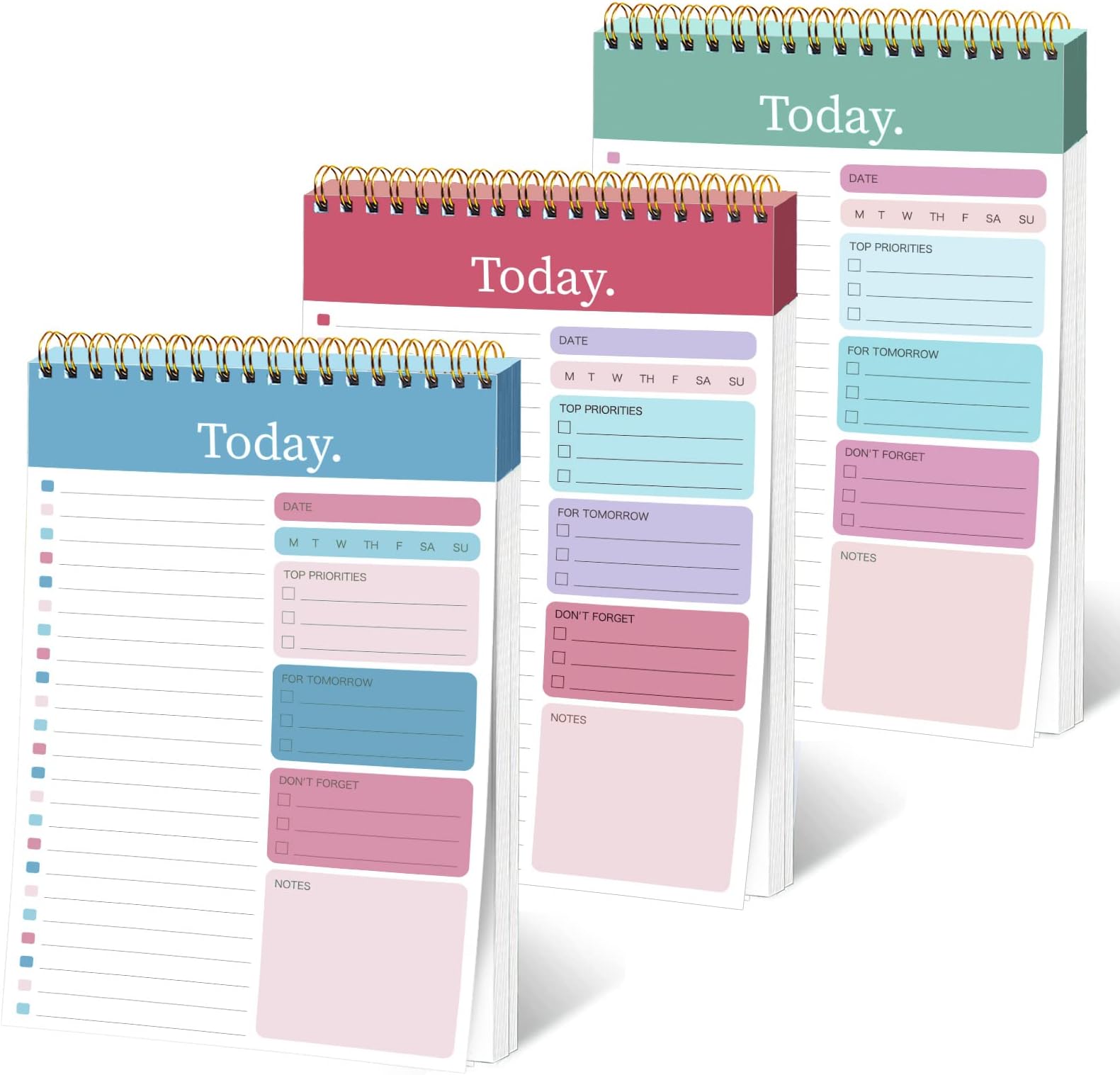 Amazon.com : EOOUT To Do List Notepad, 3 Pack, Daily Planner Notepad ...