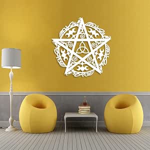 Amazon.com: Pentagram Metal Wall Art, Pentagram Silhouette Wall Decor ...
