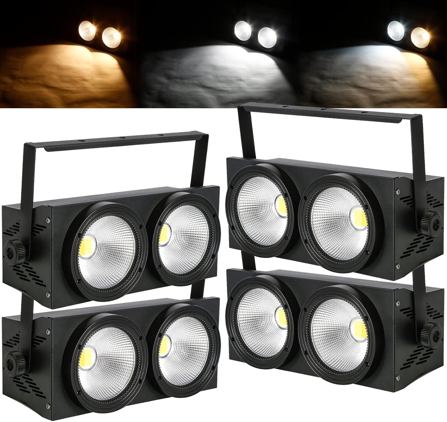 Amazon.com: TCFUNDY 200W 2-Head COB Par Lights LED Blinder Stage ...