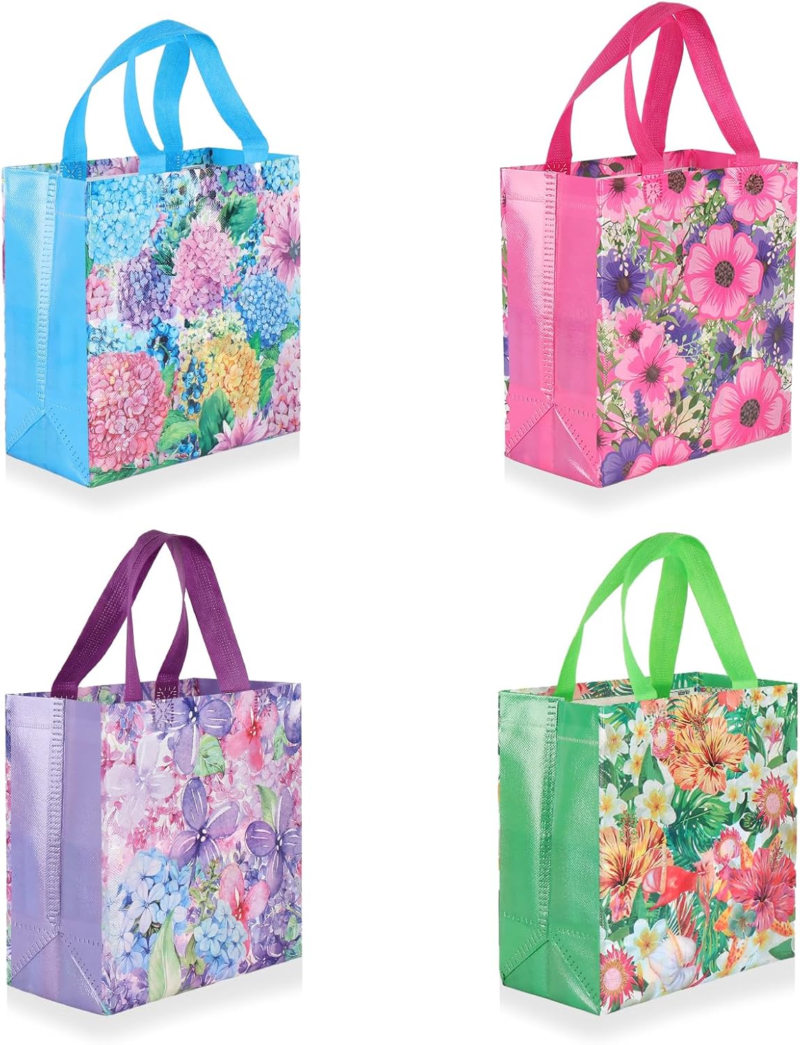 Amazon.com: piqiya 12pcs Flower Pattern Non Woven Bag Gift Bags ...