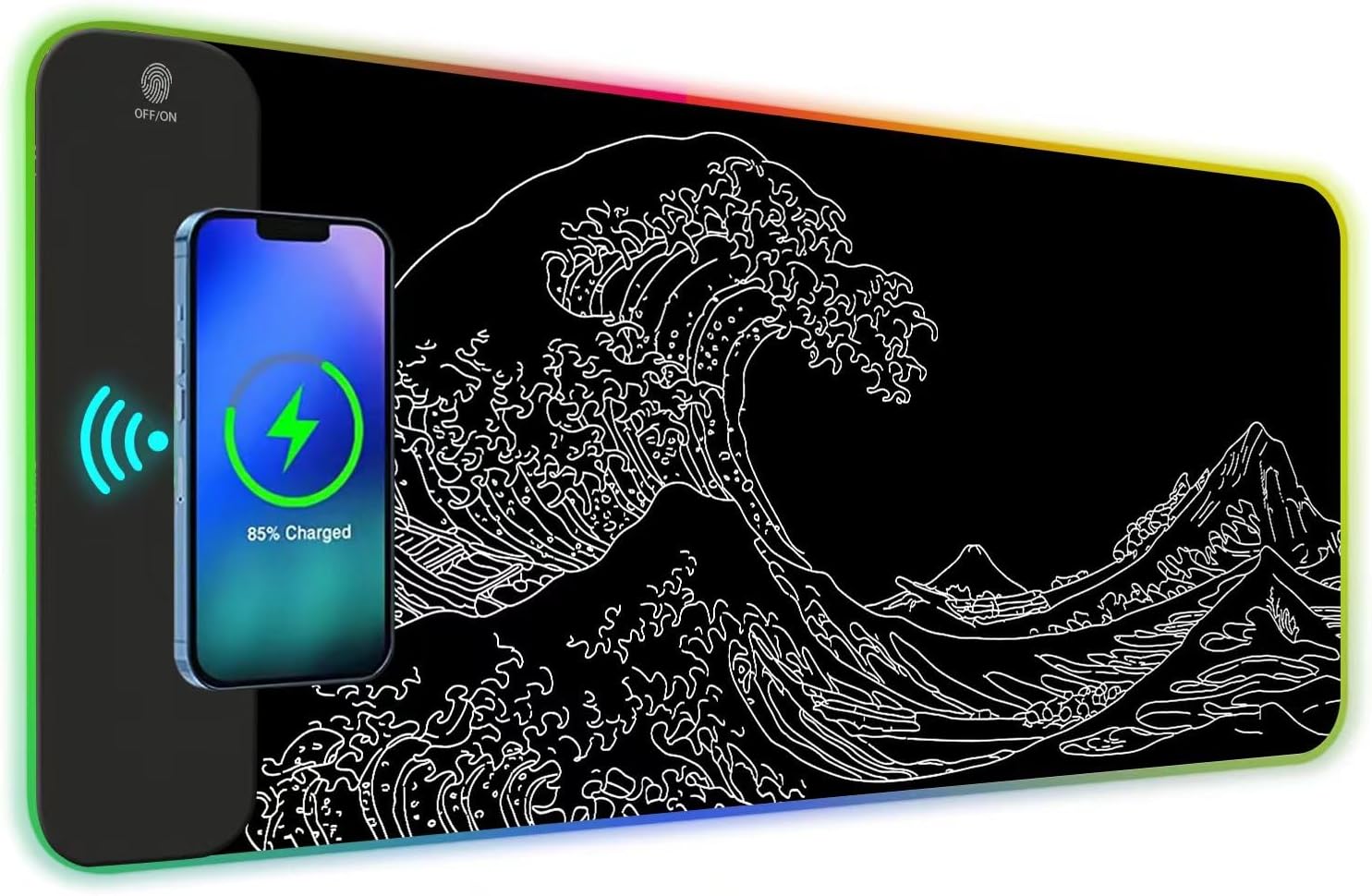 Amazon.com: ToLuLu RGB Wireless Charging Gaming Mouse Pad, 7.5/10/15W ...