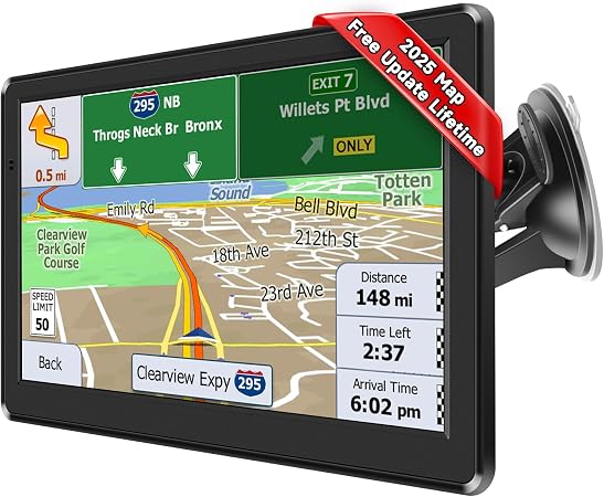 Car Sat Nav, 7 inch HD Touch Screen, GPS Navigation for Trucks, with UK ...
