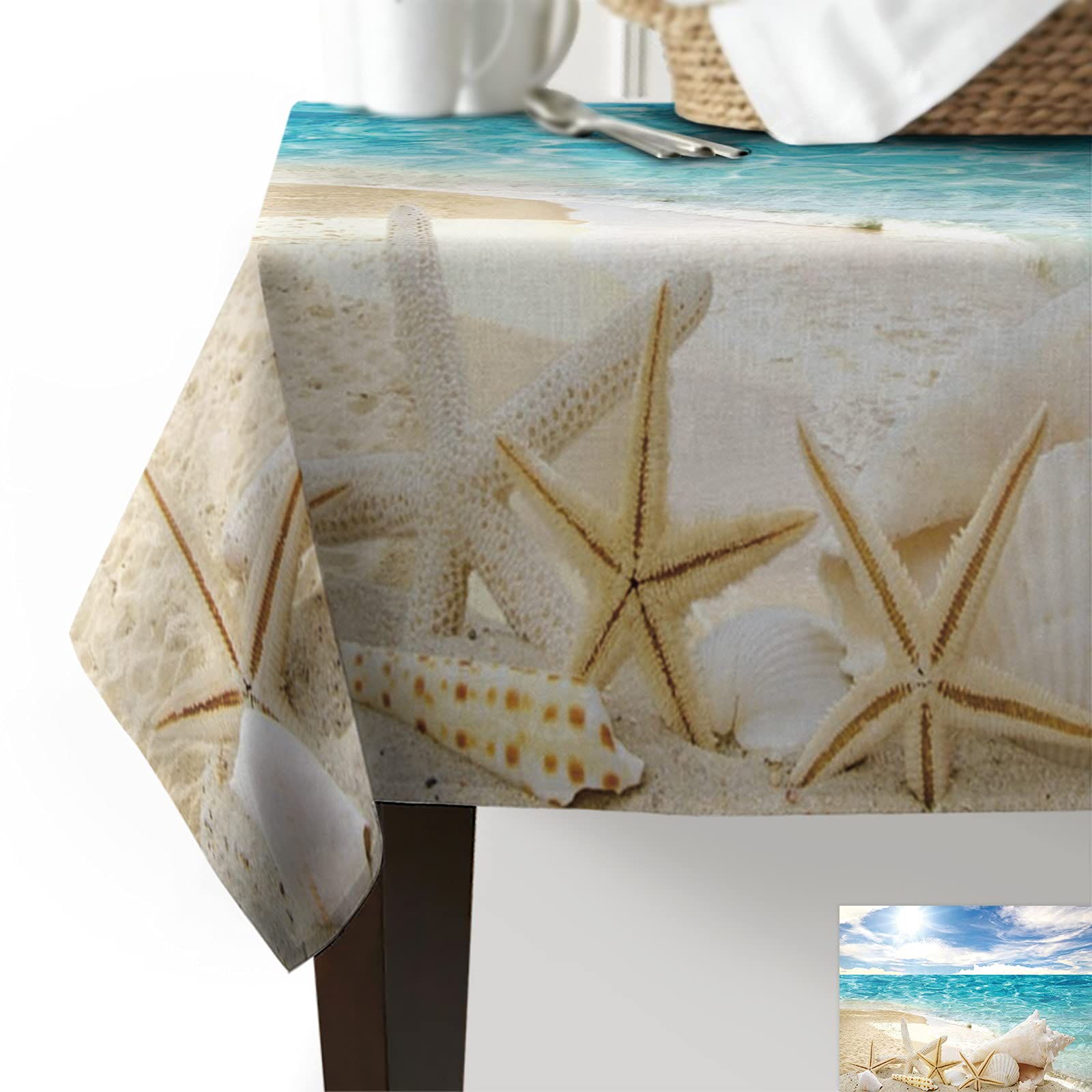 Rectangle Tablecloth 54 x 108 Inch Waterproof Oil-Proof Table Cloth ...