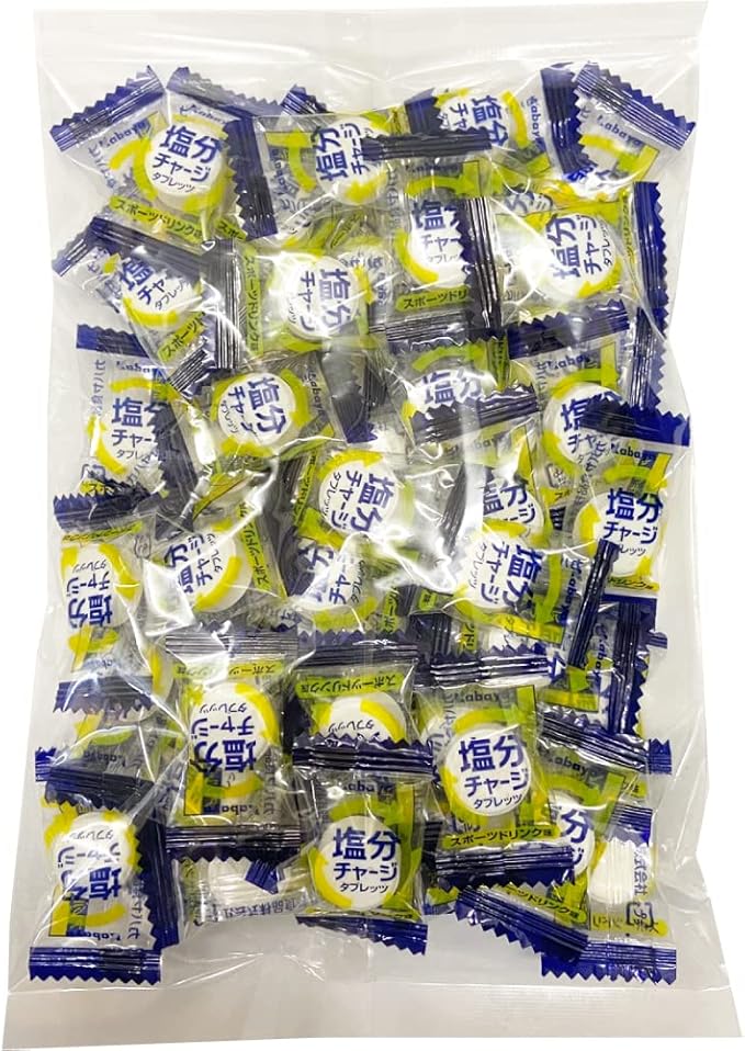Amazon.co.jp: カバヤ 塩分チャージタブレッツ スポーツドリンク味 50粒 シェアパック 小袋 個包装 業務用 塩分補給 塩 ...