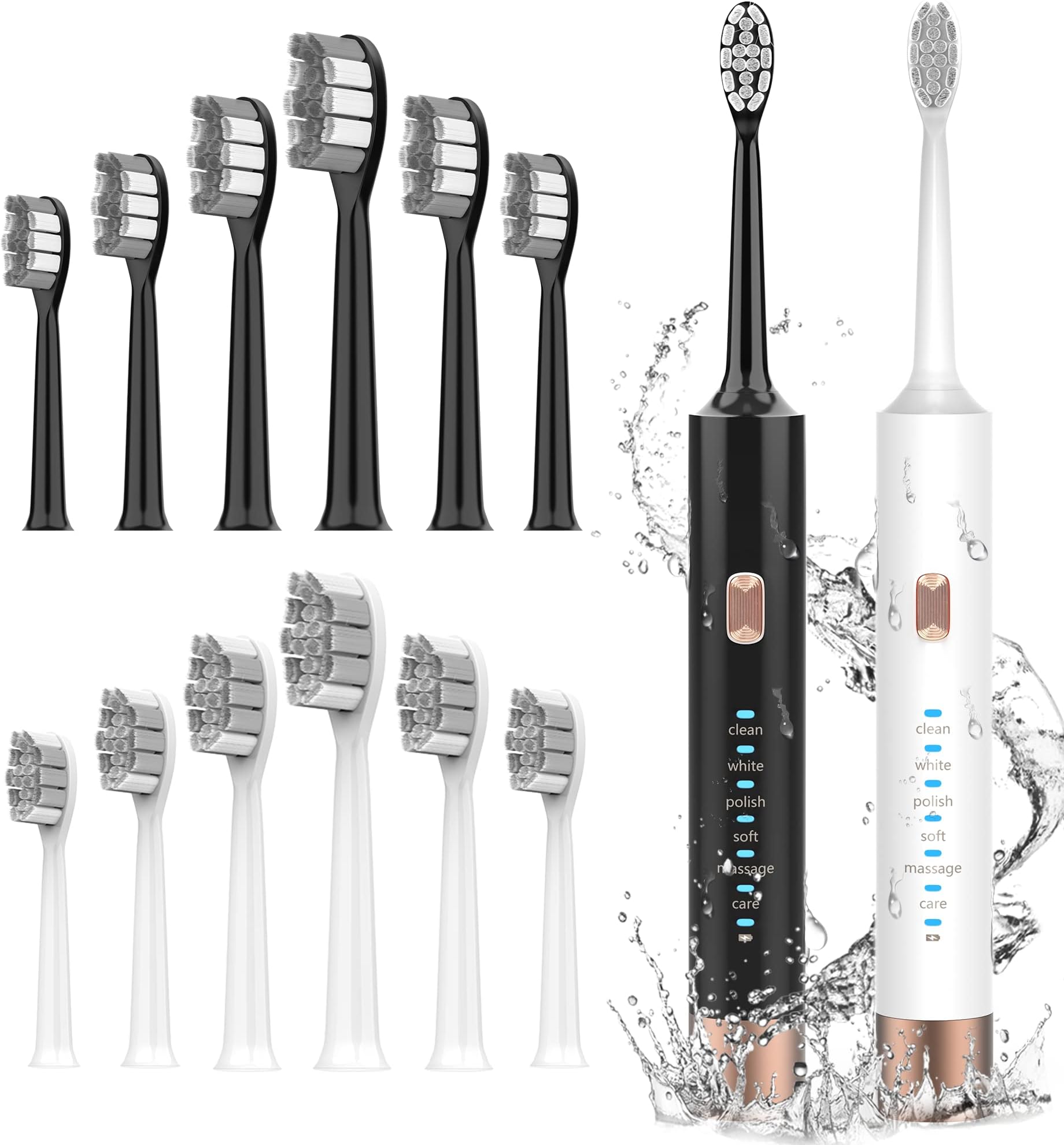 Amazon.com: Ollse Electric Toothbrush with 8 Brush Heads for Adults One ...