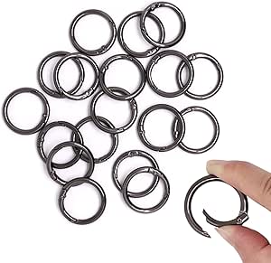 Amazon.com: S SYDIEN Round Carabiner Clip, Trigger Spring O Rings Metal ...