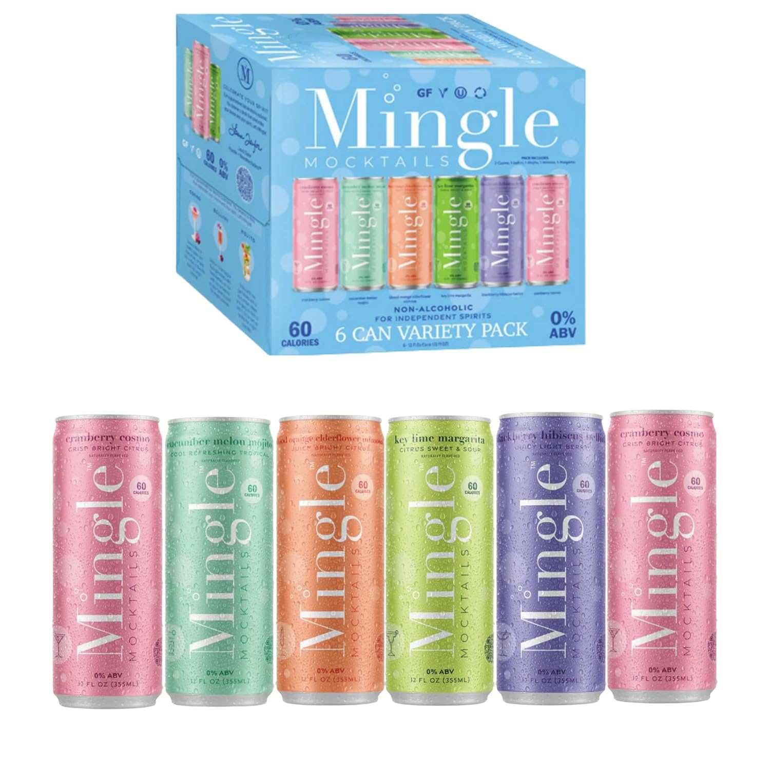 Amazon.com : Mingle Mocktails Non Alcoholic Cocktails | VARIETY PACK ...