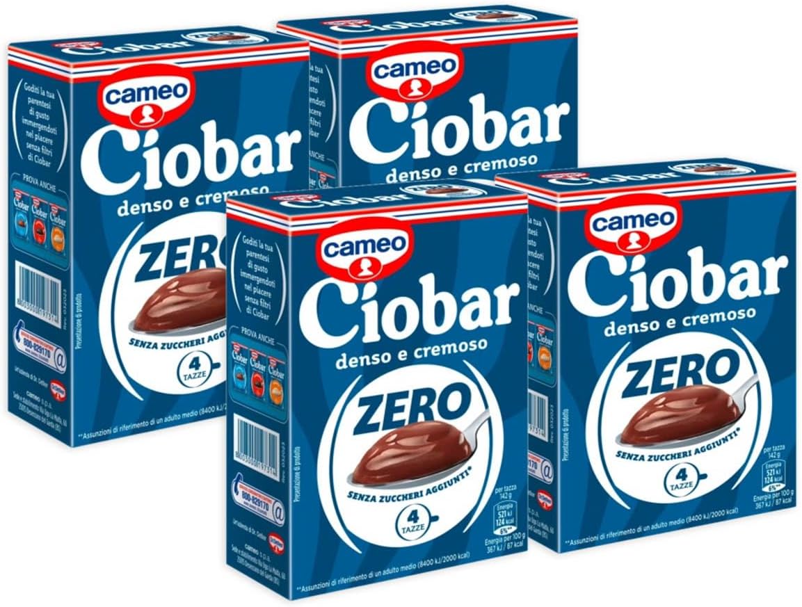 4X Cameo Ciobar Zero Preparato per Cioccolata Calda al Cioccolato con ...