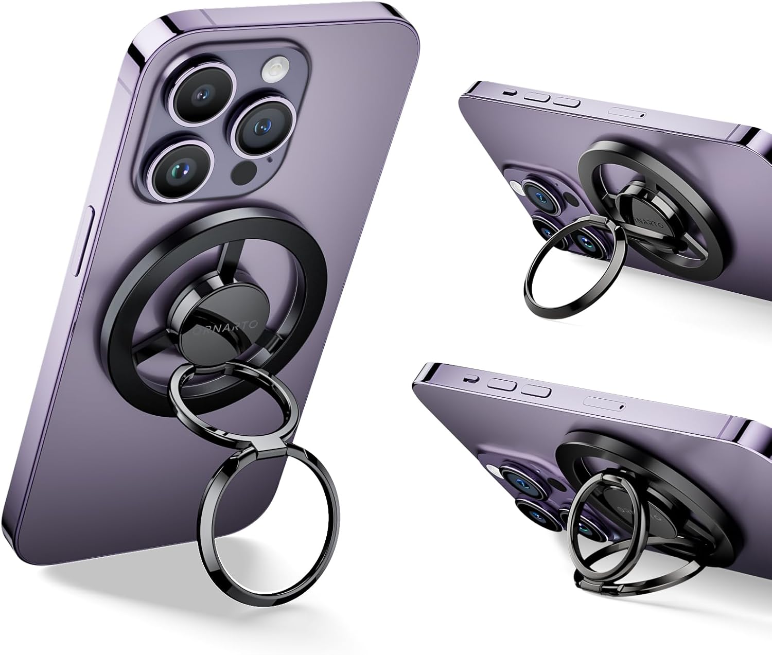 Amazon.com: ORNARTO Magnetic Phone Ring Holder, Phone Grip with ...