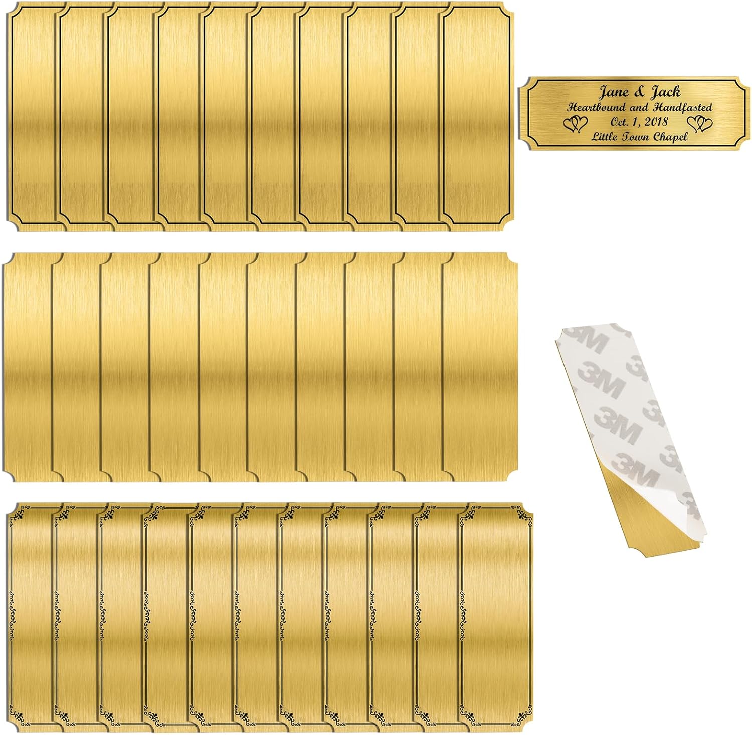 30 Pcs Name Plates Laser Engraved, Brass Plate Blank Name Plates ...