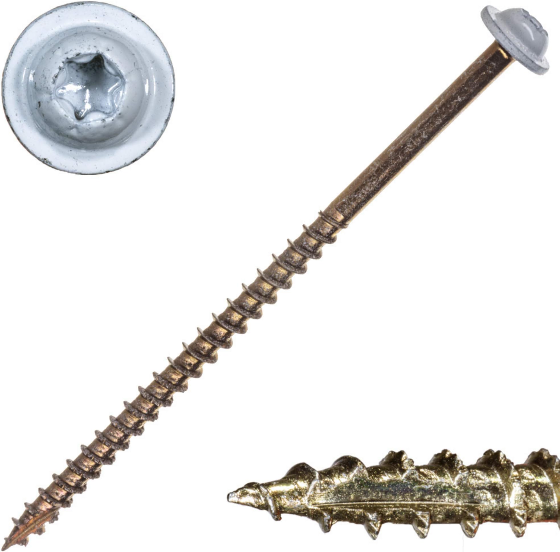 GRK 772691501370 Number-10 by 3-1/8-Inch Bulk Box Vinyl Window Screw ...