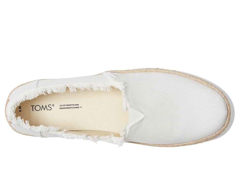 Toms Valencia Wide (White) Women's Shoes International Shipping